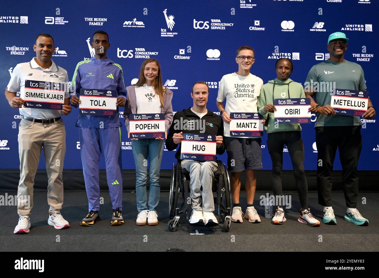 New York, USA. 31. Oktober 2024. (L-R) Rob Simmelkjaer, CEO von NYRR ...