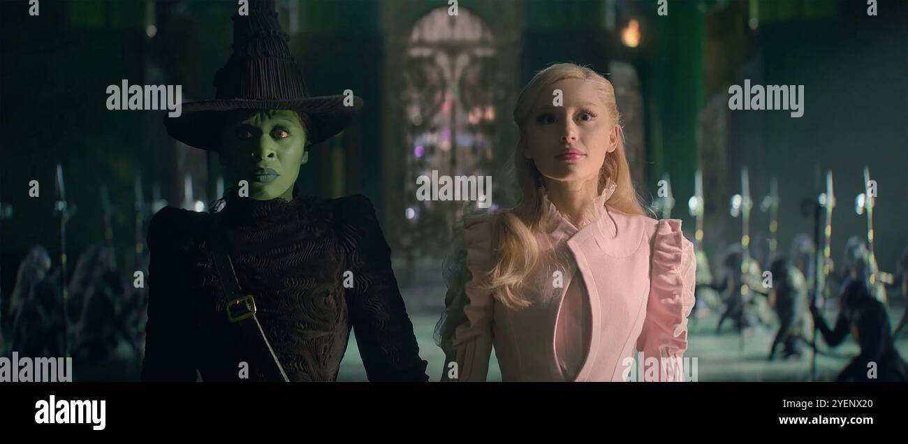 WICKED – FILMAUFNAHMEN. 2024 . USA. Ariana Grande und Cynthia Erivo in ...