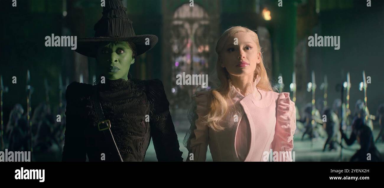 WICKED – FILMAUFNAHMEN. 2024 . USA. Ariana Grande und Cynthia Erivo in ...
