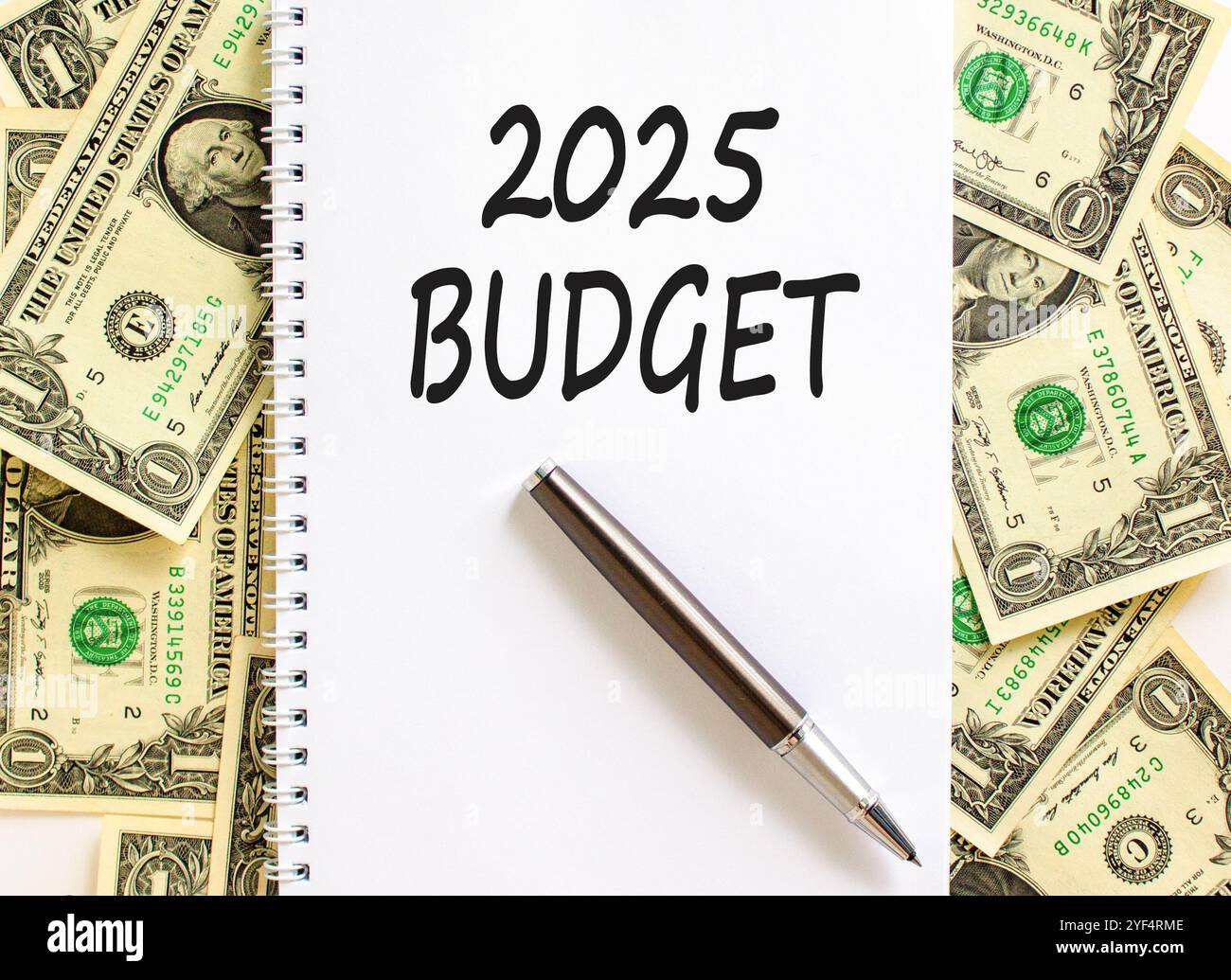 Planungssymbol für das neue Jahr des Budgets 2025. Concept Words 2025 ...