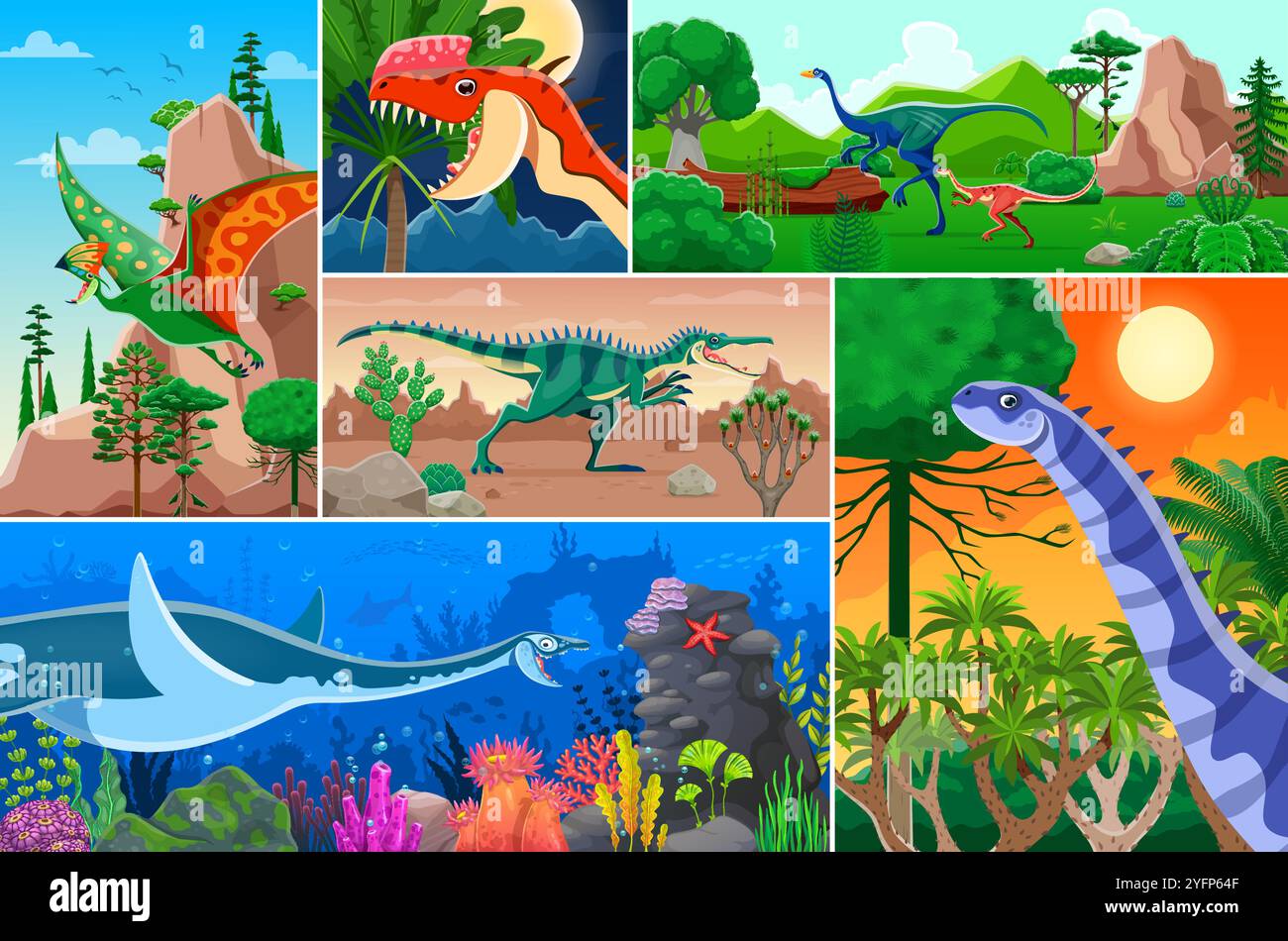Collage de animales acuaticos Stock-Vektorgrafiken kaufen - Alamy