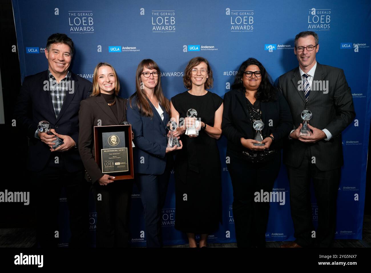 Gewinner, Bloomberg bei den Gerald Loeb Awards 2024, die von UCLA ...