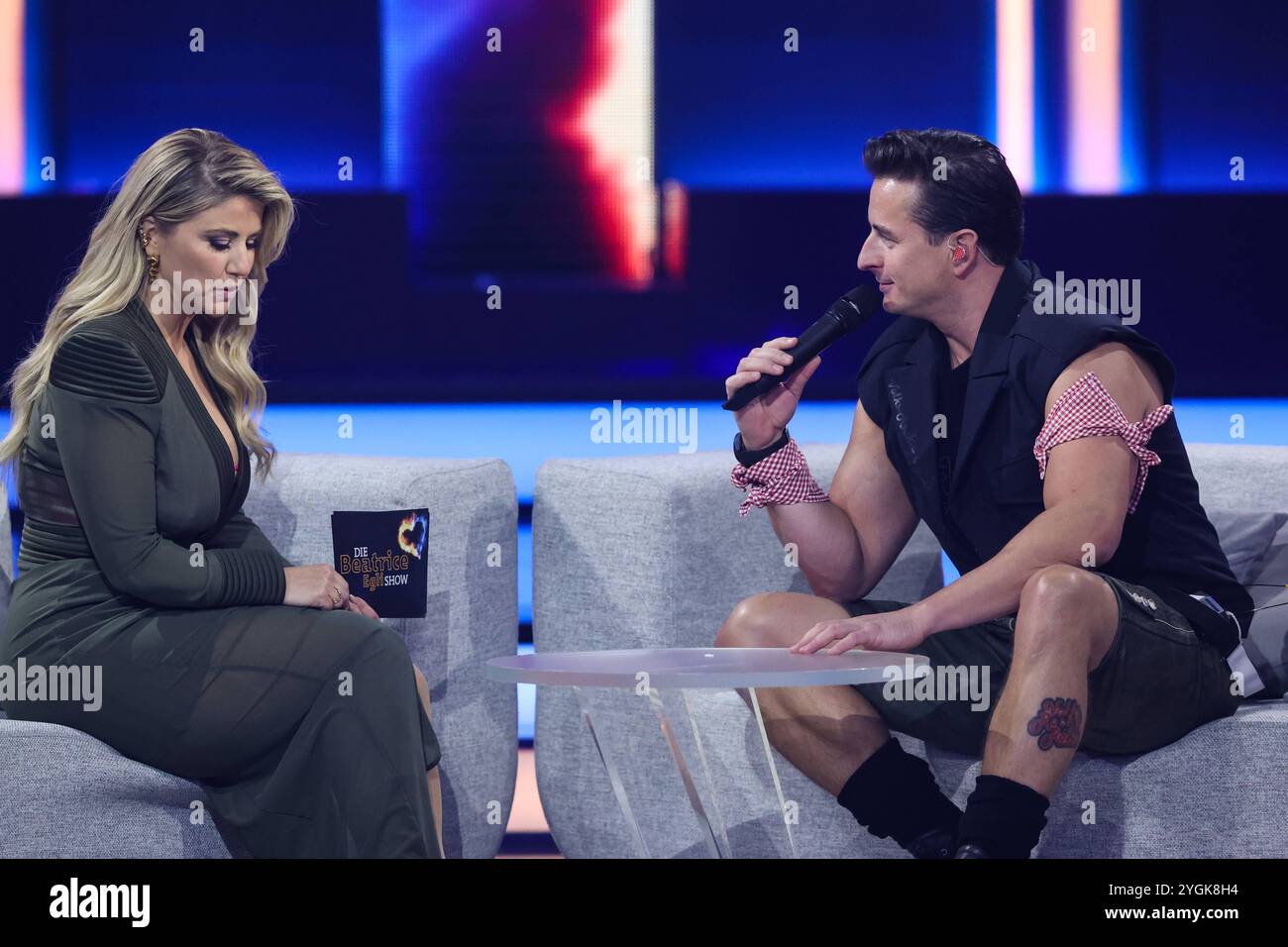 Moderatorin Beatrice Egli CHF und Saenger Andreas Gabalier - Aufzeichnung ARD Show die Beatrice ...