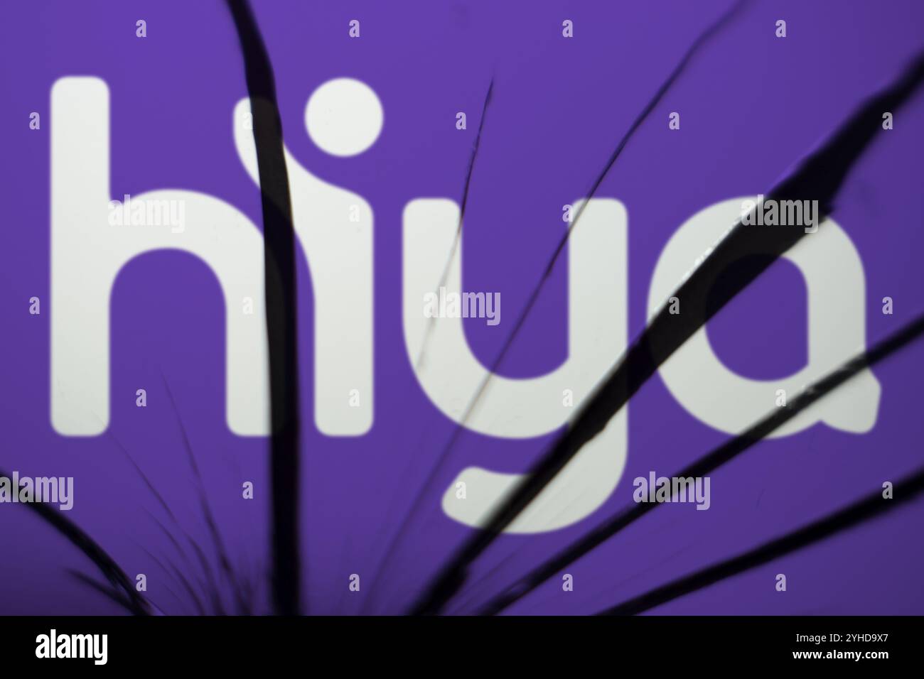 Dhaka, Bangladesch, 9. November 2024: Das Hiya-Logo ist auf dem Broekn ...