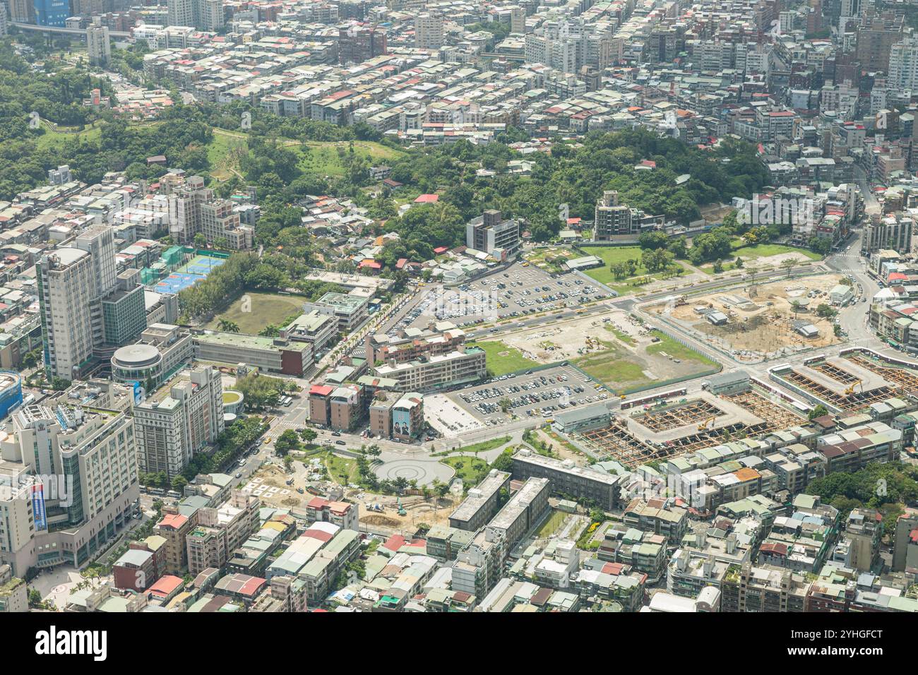 Blick von der Aussichtsplattform Taipei 101 auf ganz Taipeh, Blick von ...