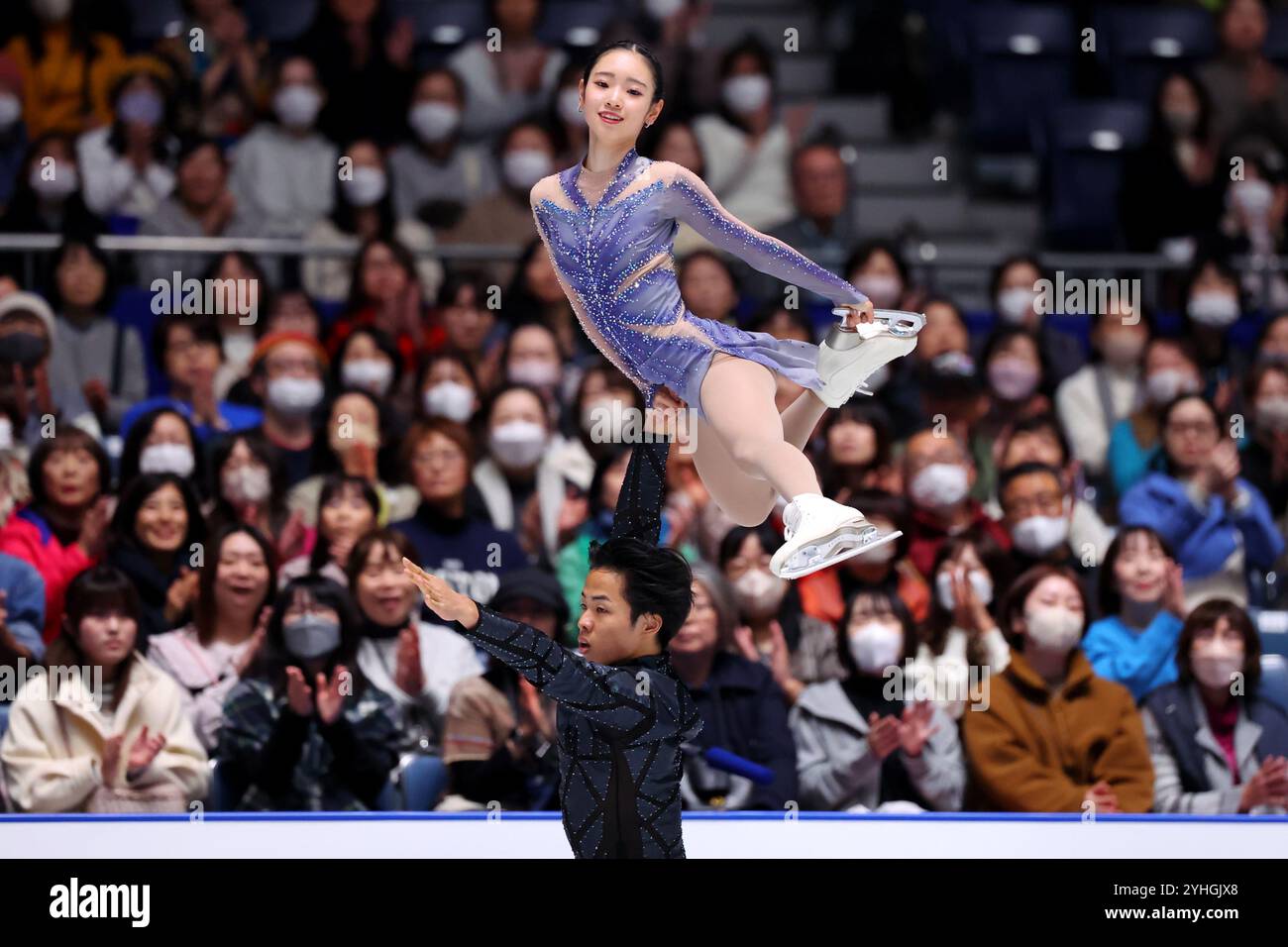 Yoyogi 1. Gymnasium, Tokio, Japan. November 2024. Yuna Nagaoka & Sumitada Moriguchi (JPN), 9 ...