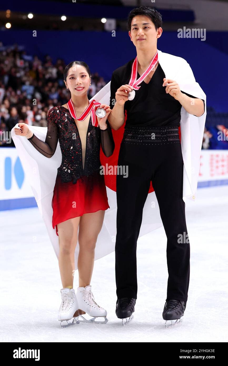 Yoyogi 1. Gymnasium, Tokio, Japan. November 2024. Riku Miura & Ryuichi Kihara (JPN), 9. NOVEMBER ...
