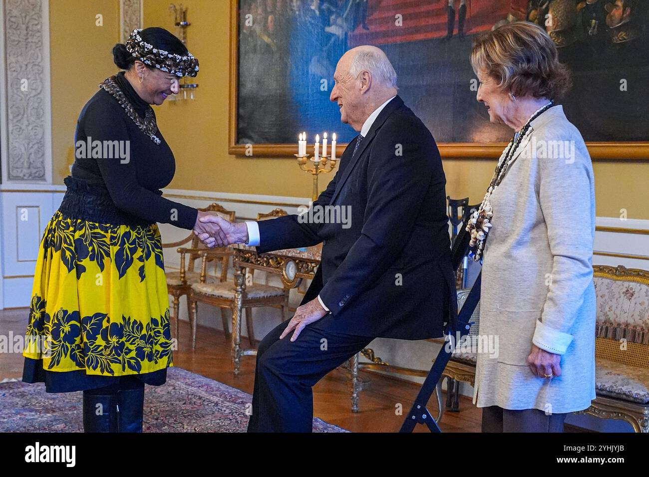 Oslo 20241112. Der norwegische König Harald und Königin Sonja, die bei ...