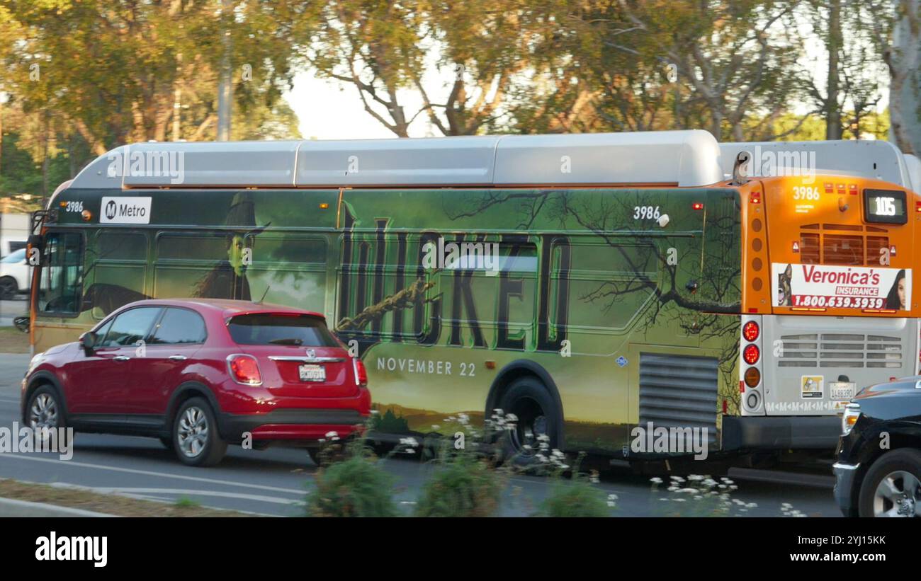 November 2024 Cynthia Erivo Wicked Bus auf dem Santa Monica Blvd am 12 ...