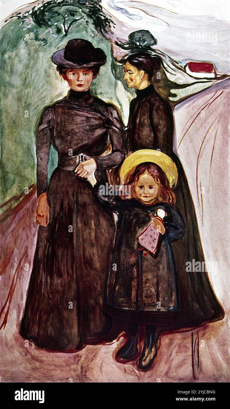 Familia en la carretera, Abuela, Madre e hija/1903. Museum: COLECCION ...