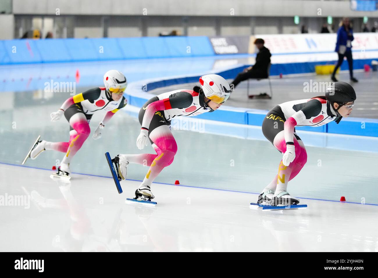 Aomori, Japan. November 2024. (L-R) Hana Noake, Kurumi Inagawa, Yukino ...