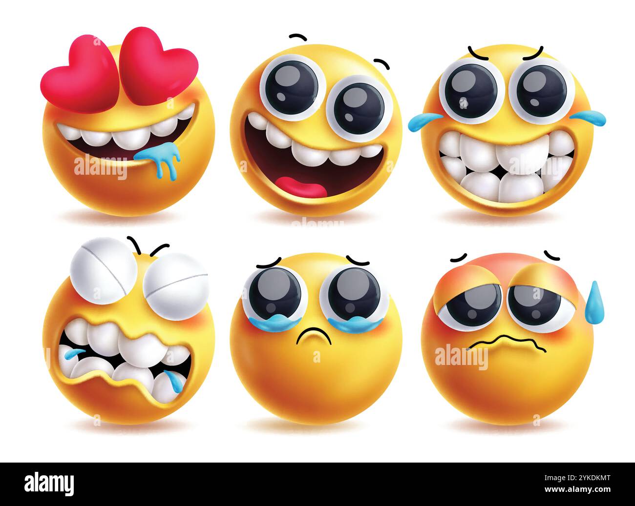 Scraoling Emoji Vector Zeichensatz. Emojis Clip Art wie in verliebt ...