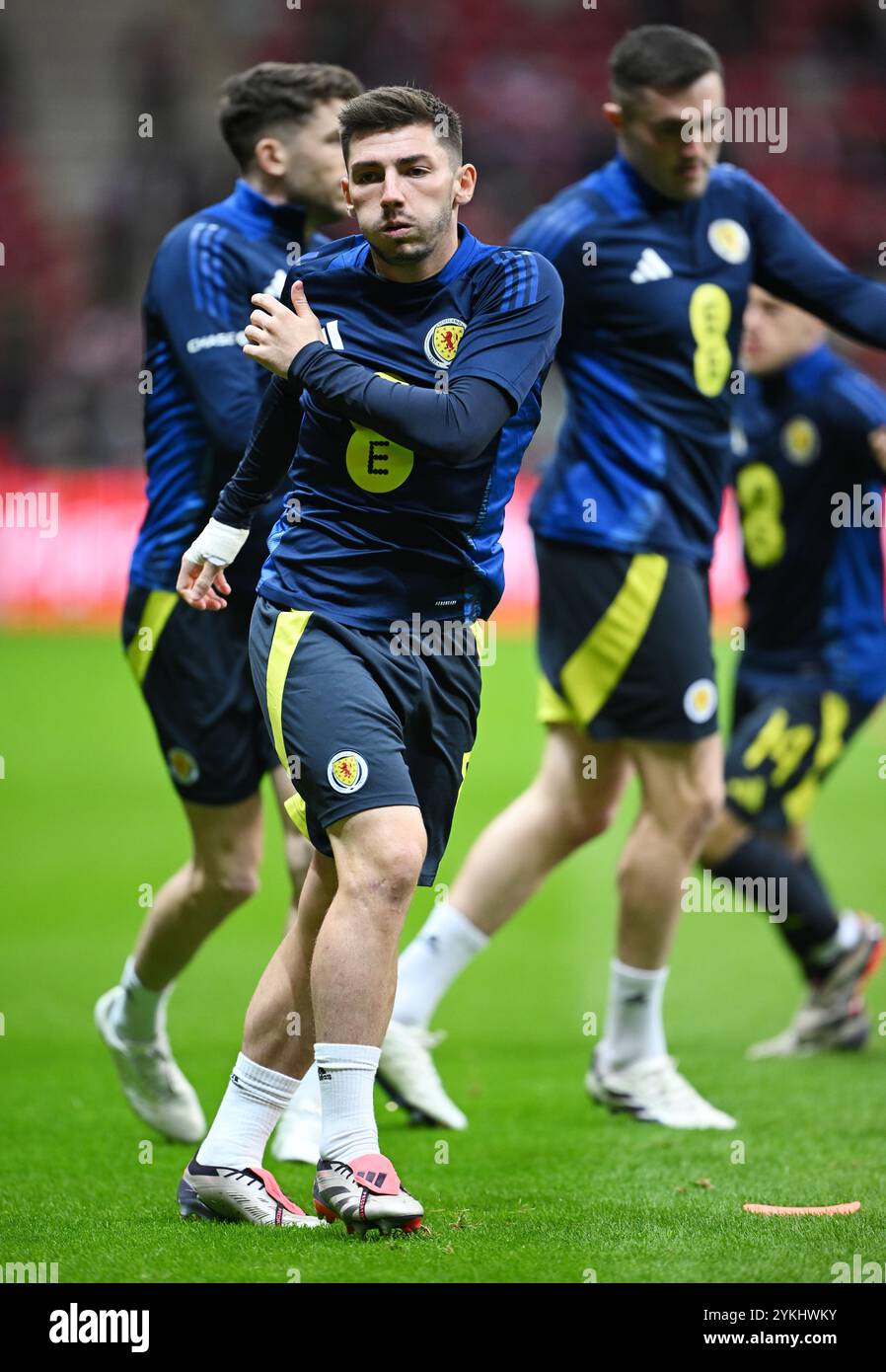 Schottlands Billy Gilmour wärmt sich vor dem Spiel der Gruppe A1 der ...