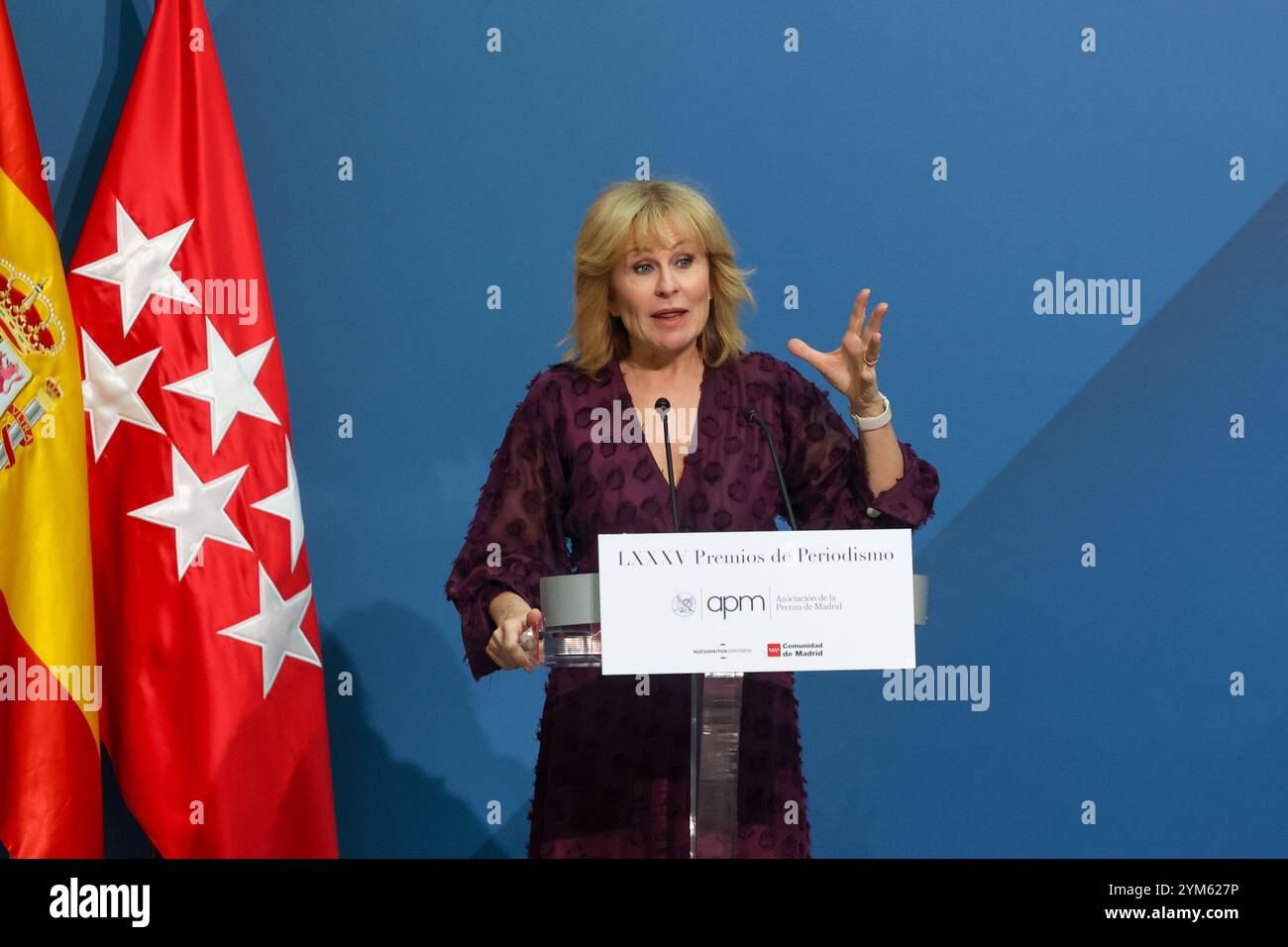 María Rey, Präsident der APM, bei einer Veranstaltung gesehen. Der ...