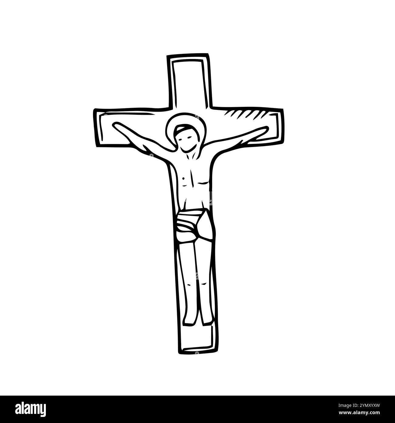 Skizze von jesus Stock-Vektorgrafiken kaufen - Alamy