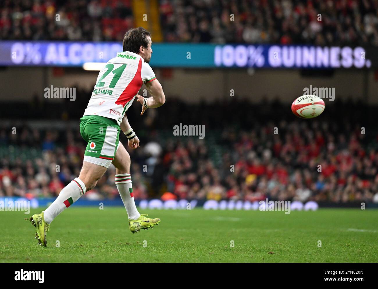 23. November 2024; Principality Stadium, Cardiff, Wales: Herbst Rugby ...