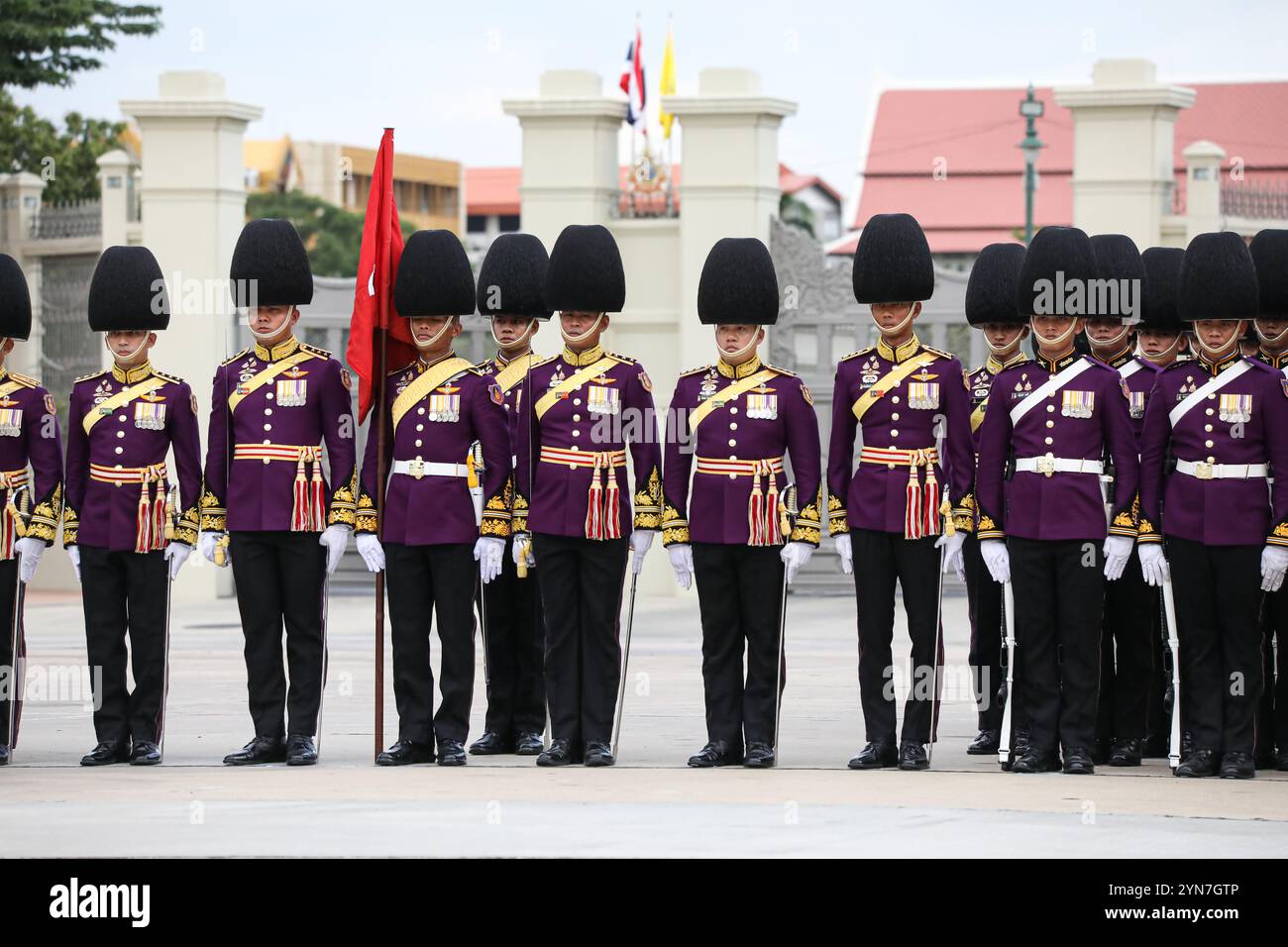 Die Royal Thai Armed Forces probten die Parade und die Eid ...