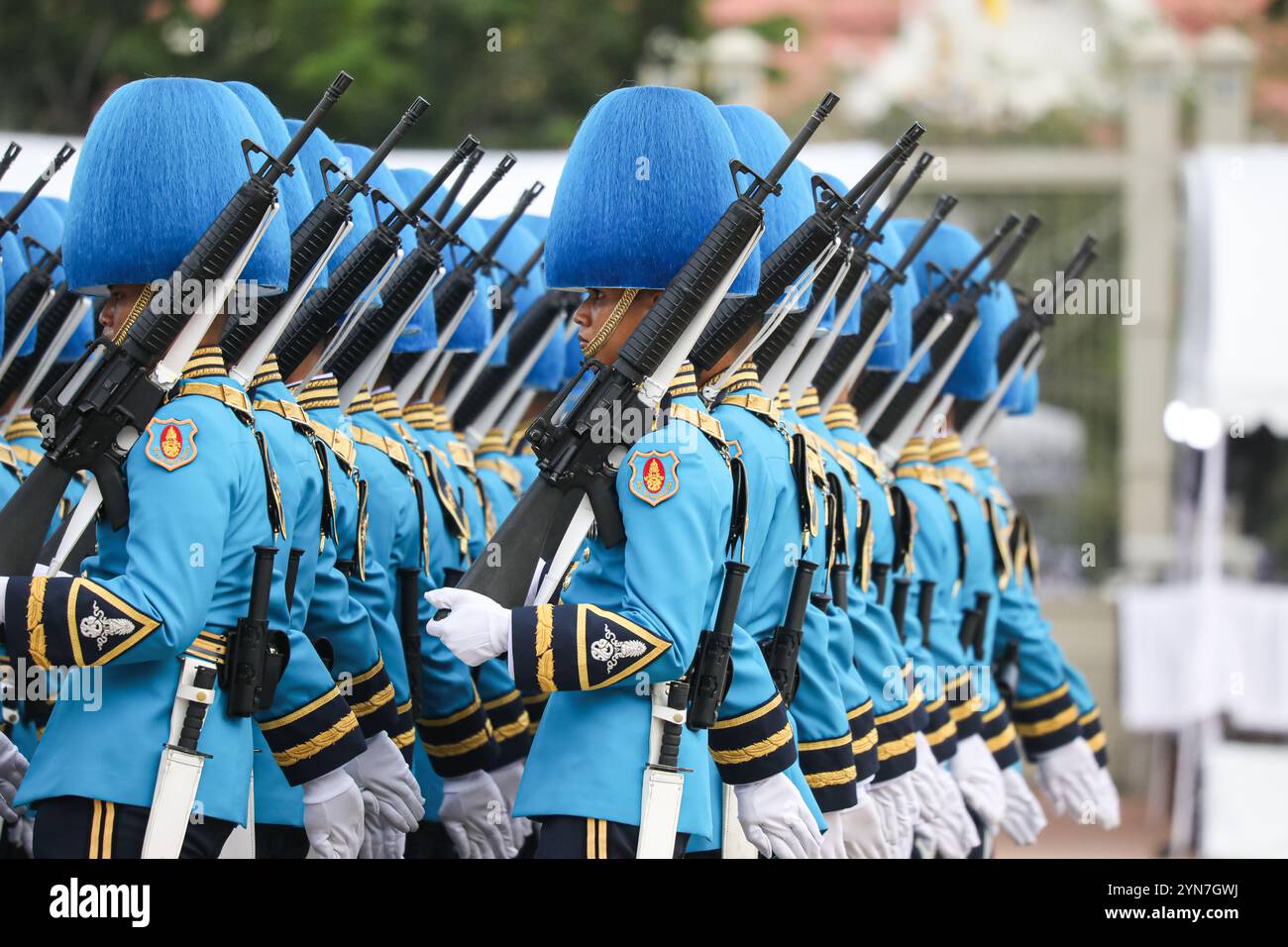 Die Royal Thai Armed Forces probten die Parade und die Eid ...