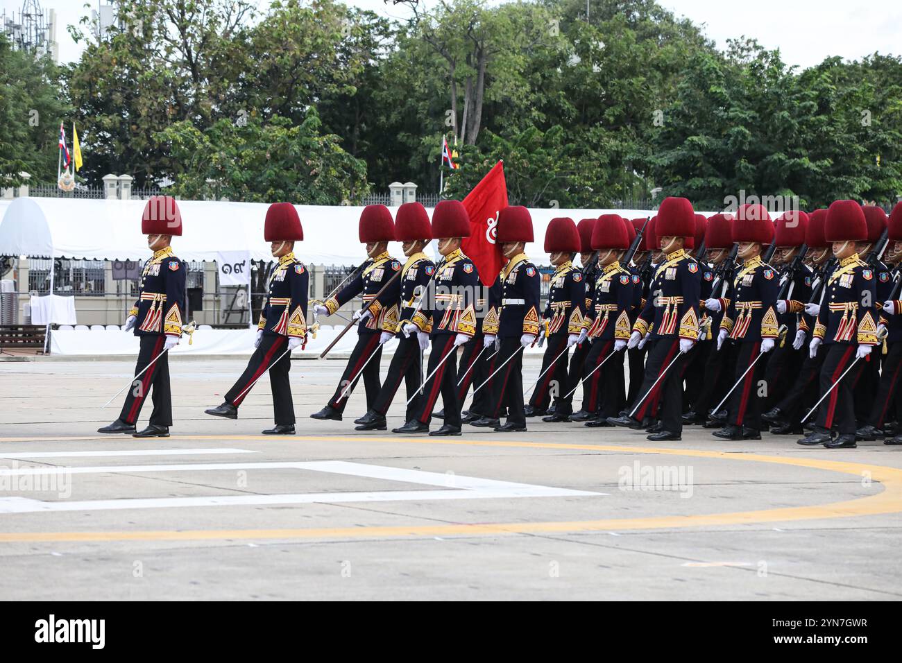 Die Royal Thai Armed Forces probten die Parade und die Eid ...