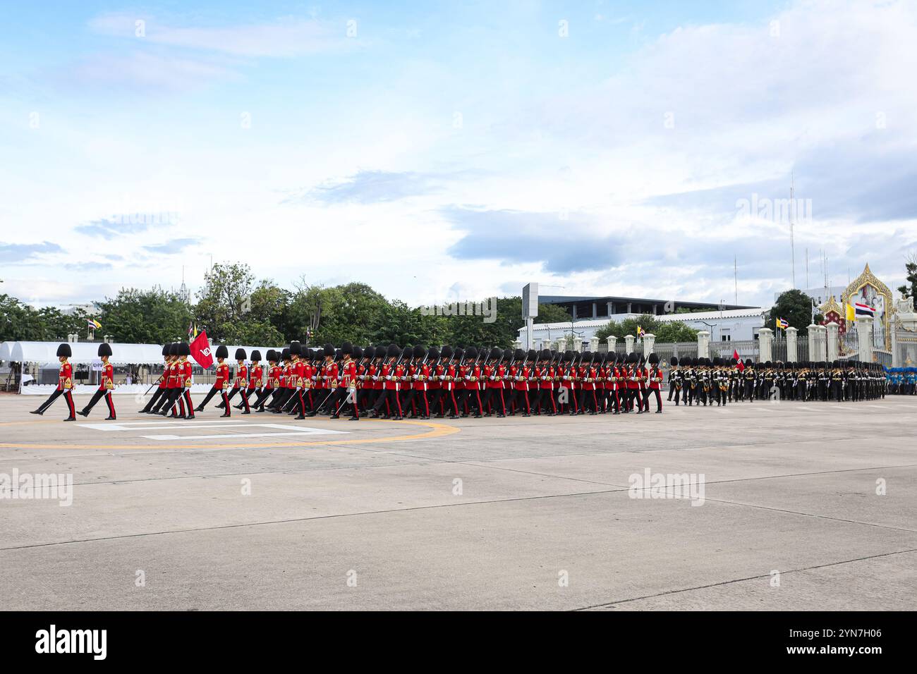 Die Royal Thai Armed Forces probten die Parade und die Eid ...