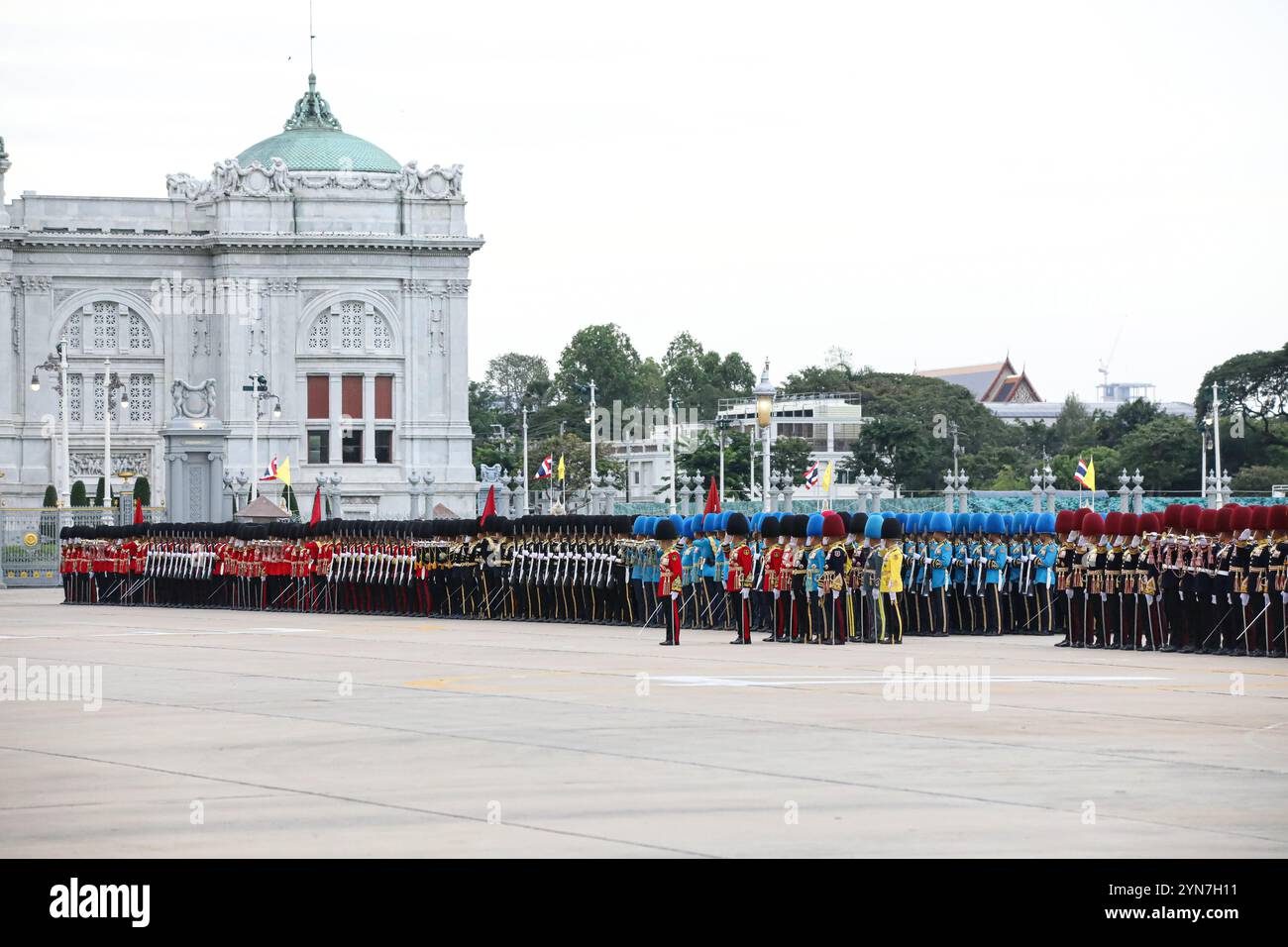 Die Royal Thai Armed Forces probten die Parade und die Eid ...