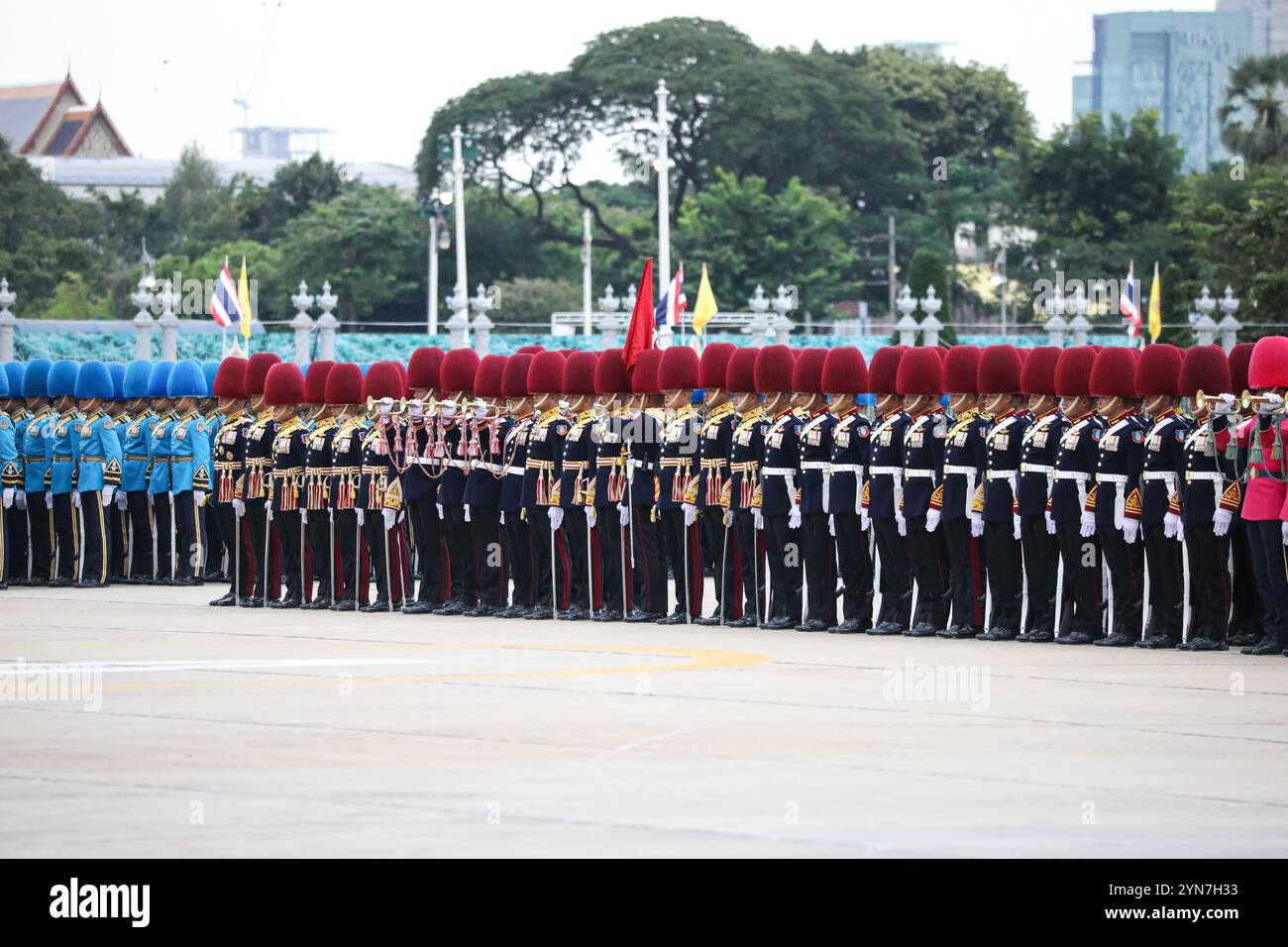 Die Royal Thai Armed Forces probten die Parade und die Eid ...