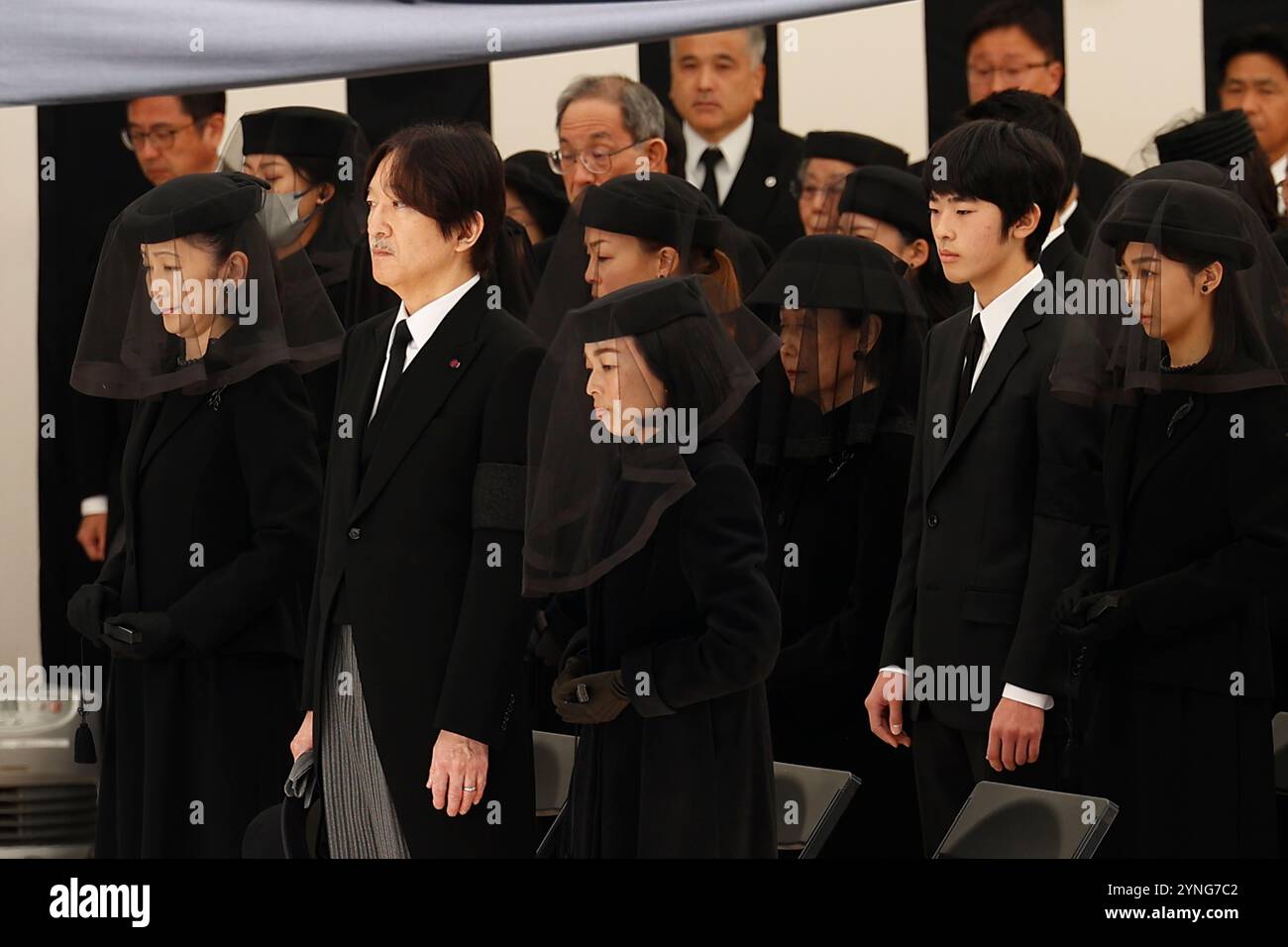 Japan's Crown Princess Kiko of Akishino, front, from left, Crown Prince ...