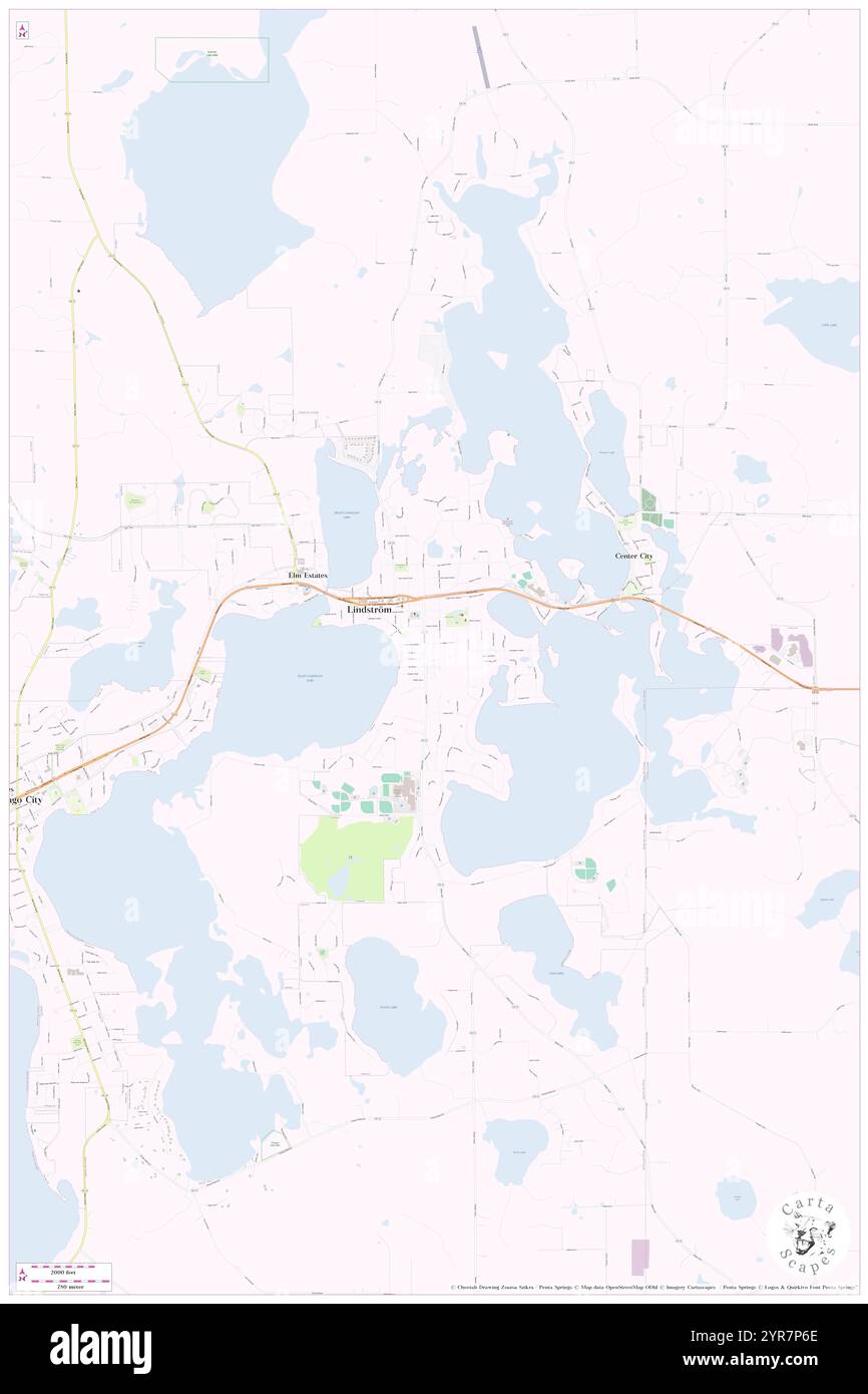 Stadt Lindstrom, Chisago County, USA, USA, Minnesota, n 45 23' 8'', S ...