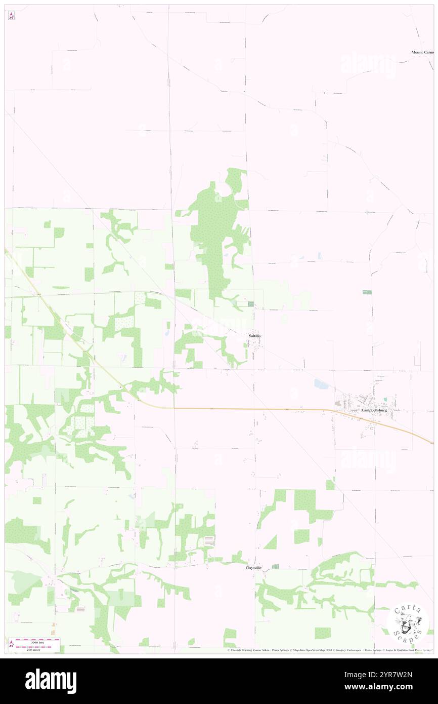 Stadt Saltillo, Washington County, USA, USA, Indiana, n 38 39' 58'', S ...