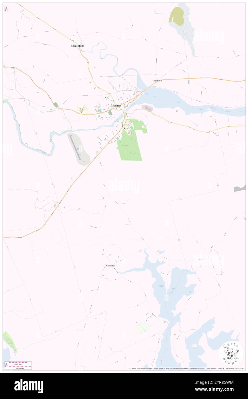 Stadt Machias, Washington County, USA, USA, Maine, n 44 41' 30'', S 67 ...
