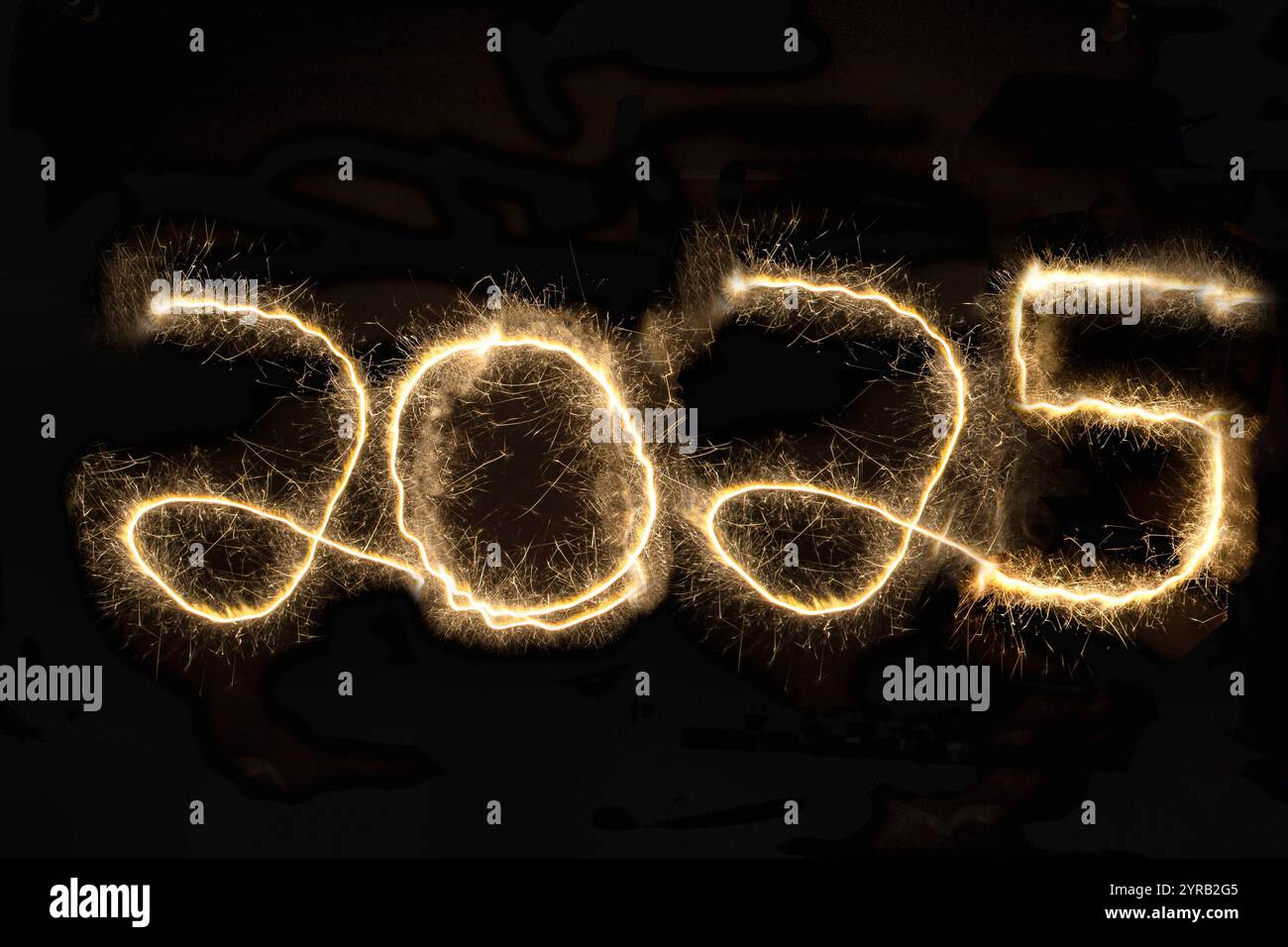 2025, Sylvester, Neujahr 2025, Lichtmalerei, Jahreswechsel, Silvester ...