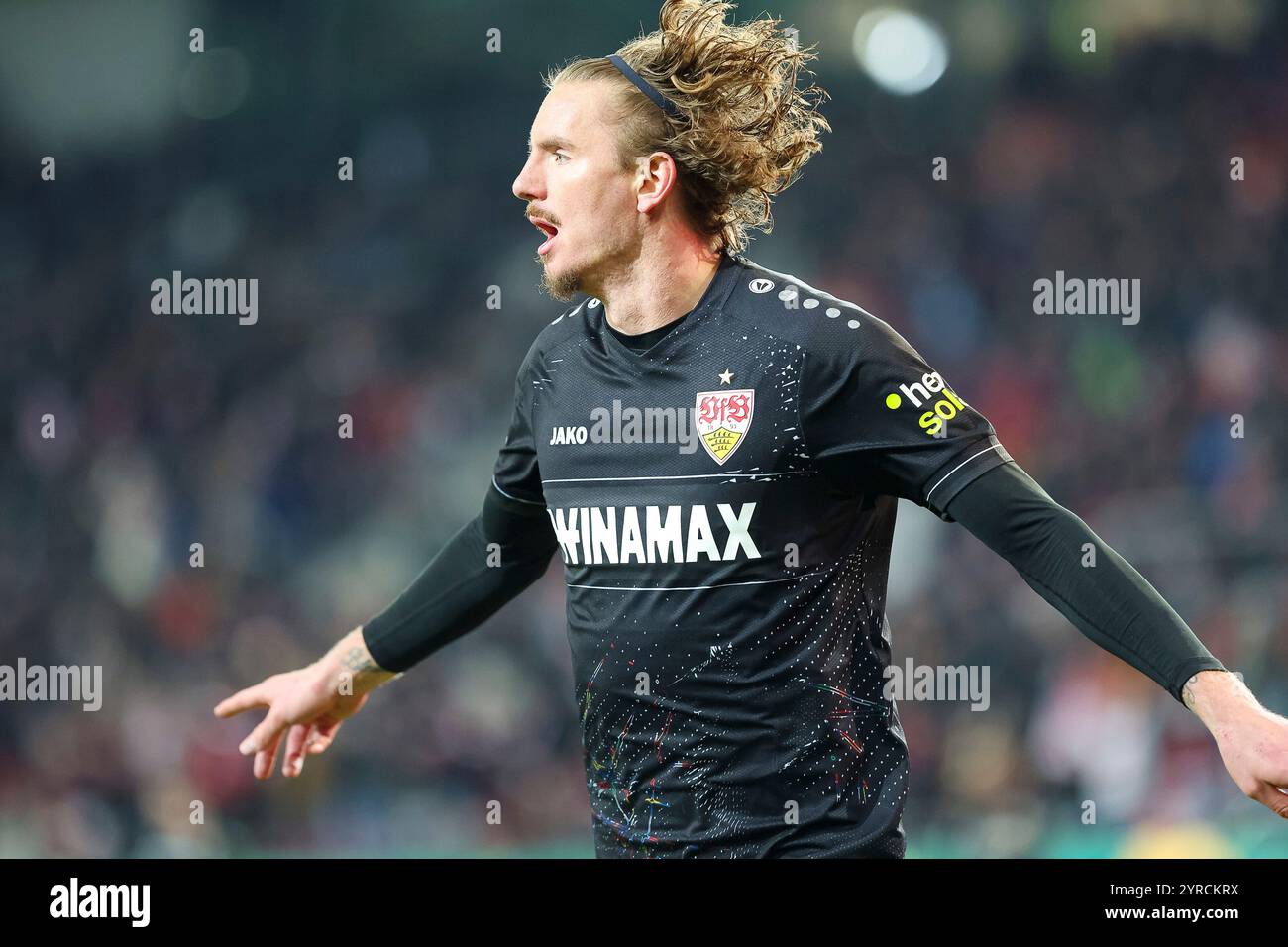 Regensburg, Deutschland. Dezember 2024. Torjubel zum Tor zum 0:3 durch ...