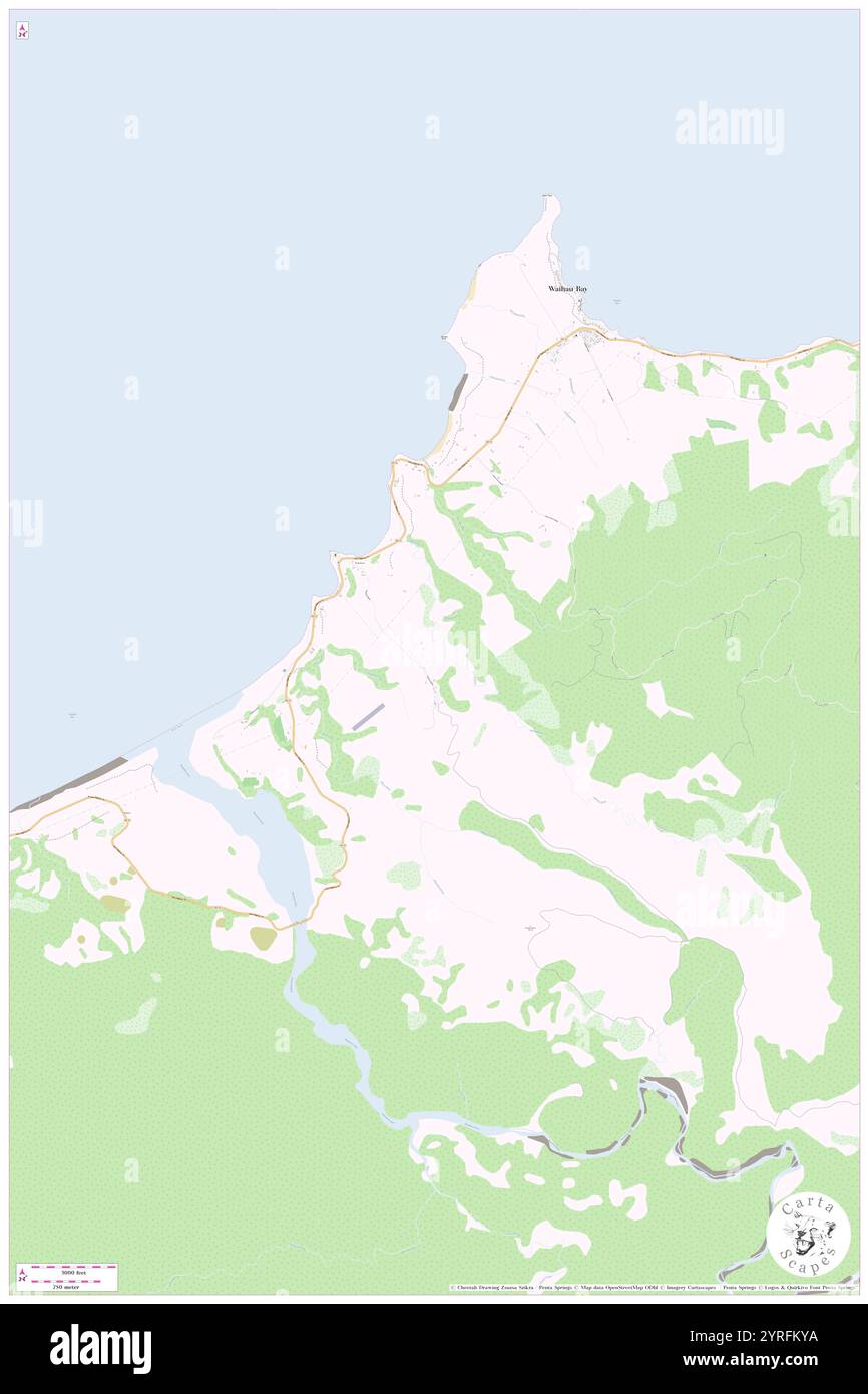 Tawaroa, NZ, Neuseeland, Gisborne, s 37 38' 53''', N 177 53' 24'', Karte, Cartascapes Map ...