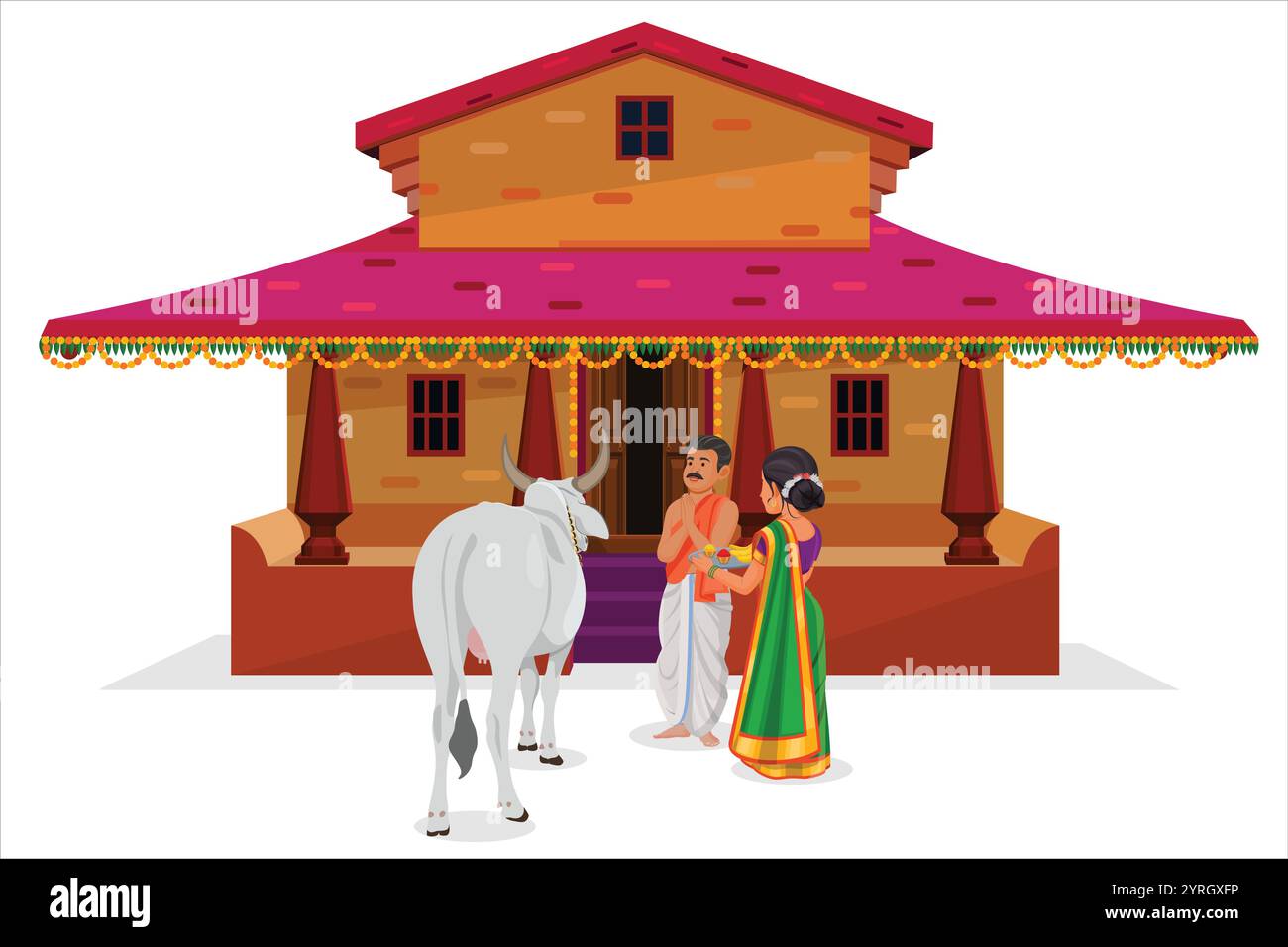 Haus-Erwärmung-Zeremonie Gruhapravesha Pooja, Grihapravesham, die ...