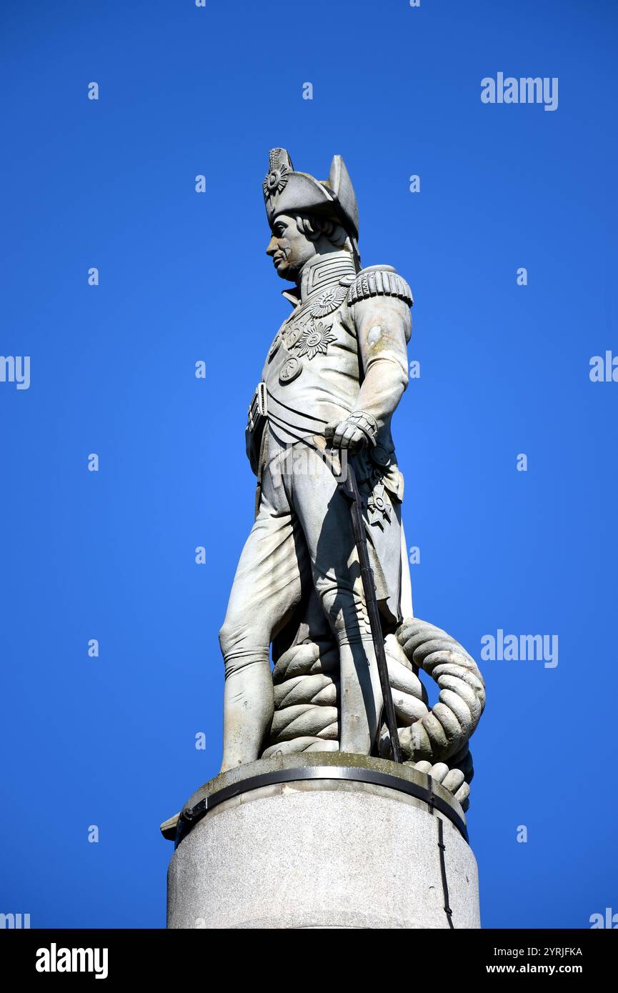 Nelson's Column ist ein Denkmal auf dem Trafalgar Square in der City of ...