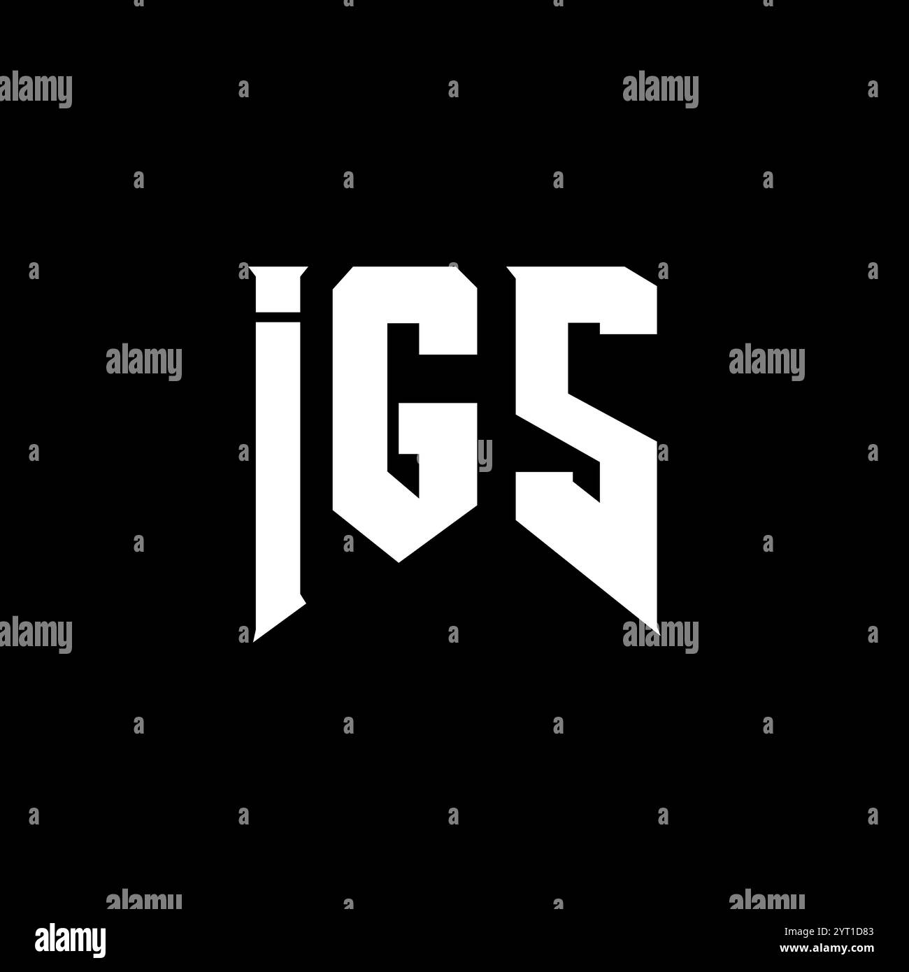 IGS-Letter-Logo für Technologieunternehmen. IGS-Logo-Design in Schwarz ...