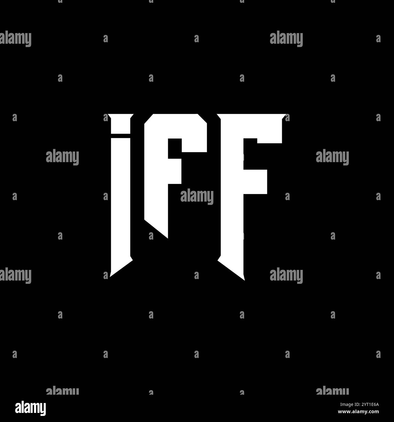 IFF-Letter-Logo für Technologieunternehmen. IFF-Logo-Design in Schwarz ...