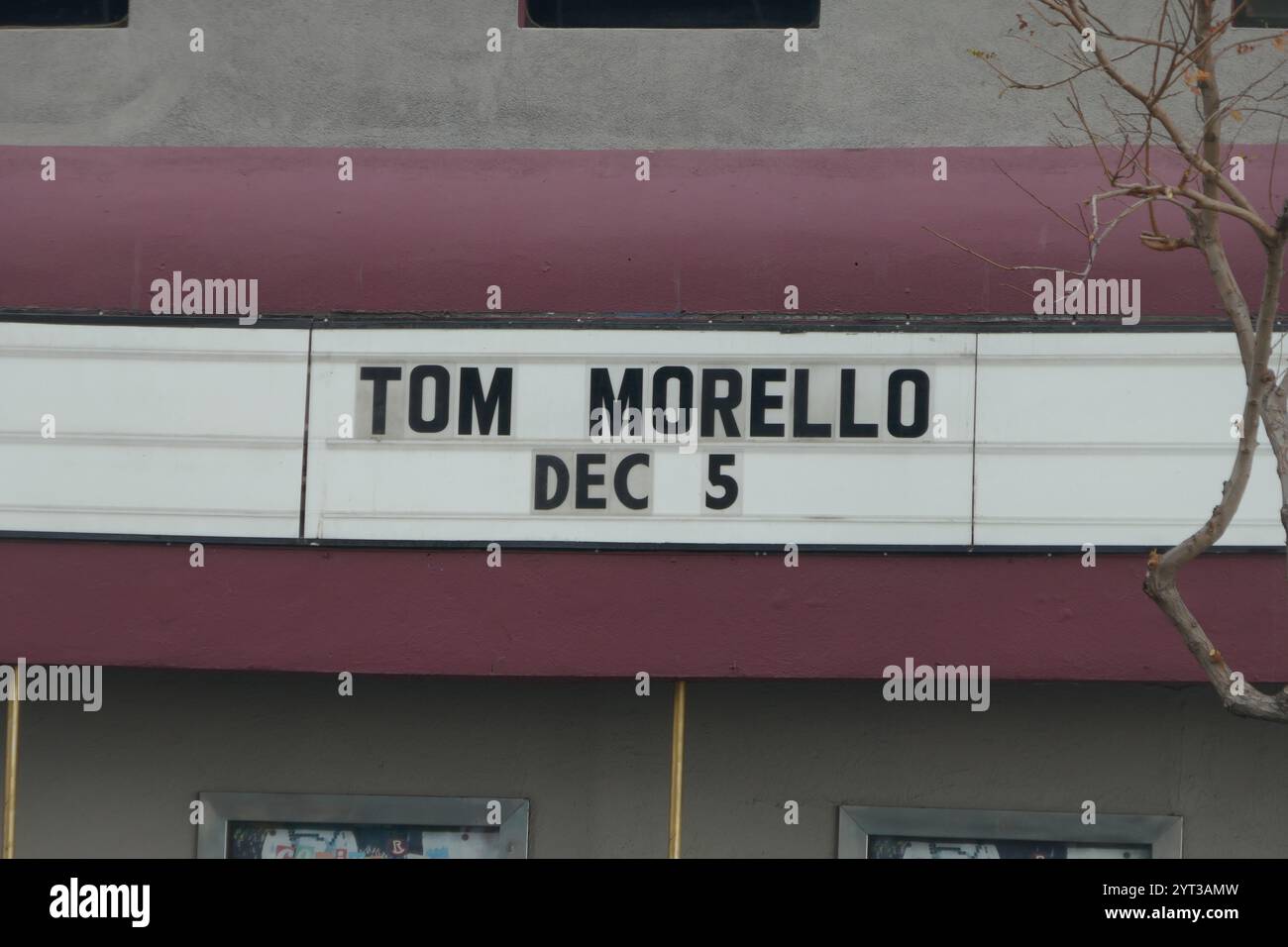 Dezember 2024 Musiker Tom Morello Concert Marquee im Roxy on Sunset ...