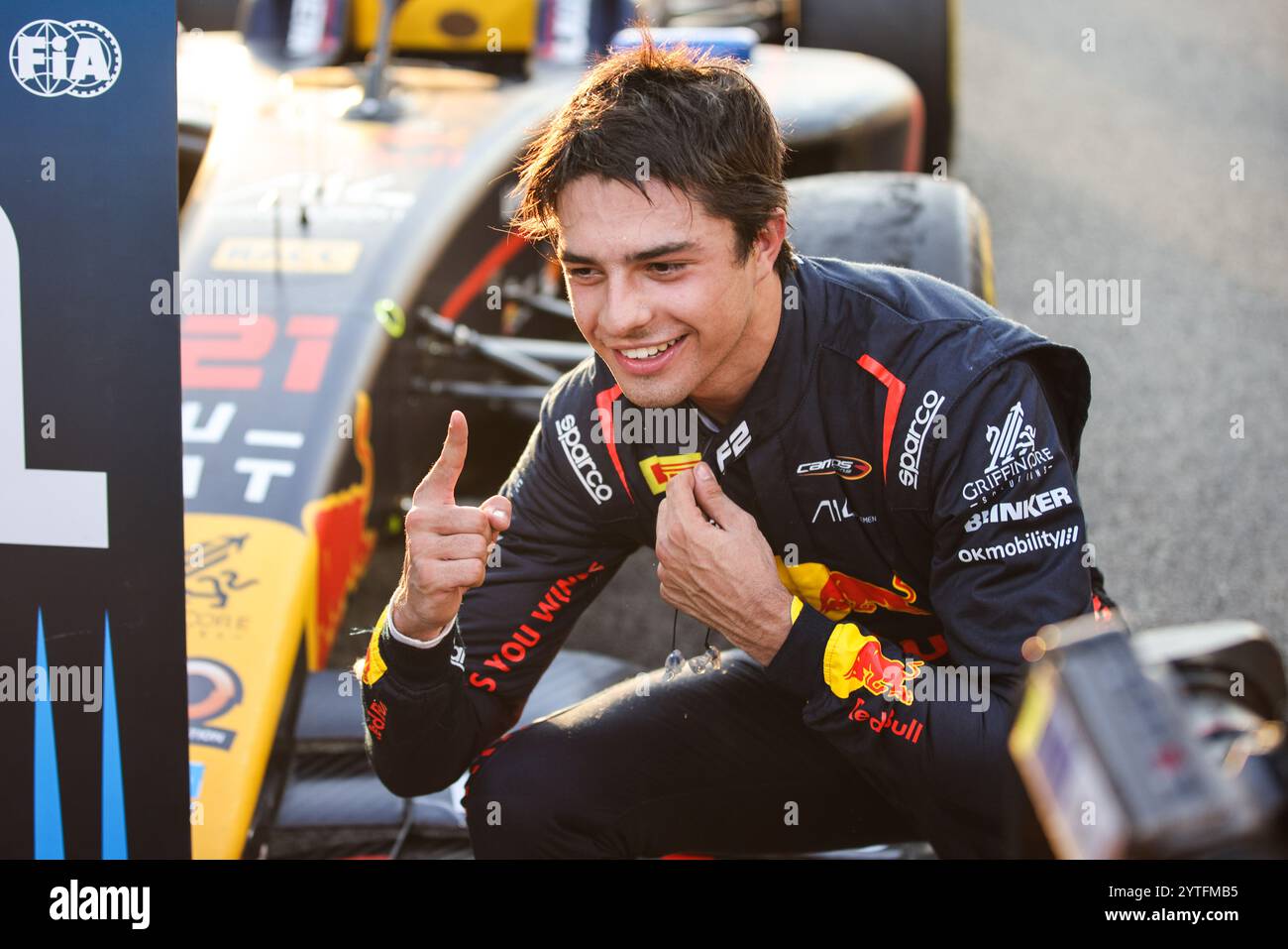 Abu Dhabi, Emirats Arabes Unis. Dezember 2024. MARTI Pepe (Spa), Campos Racing, Dallara F2 2024 ...