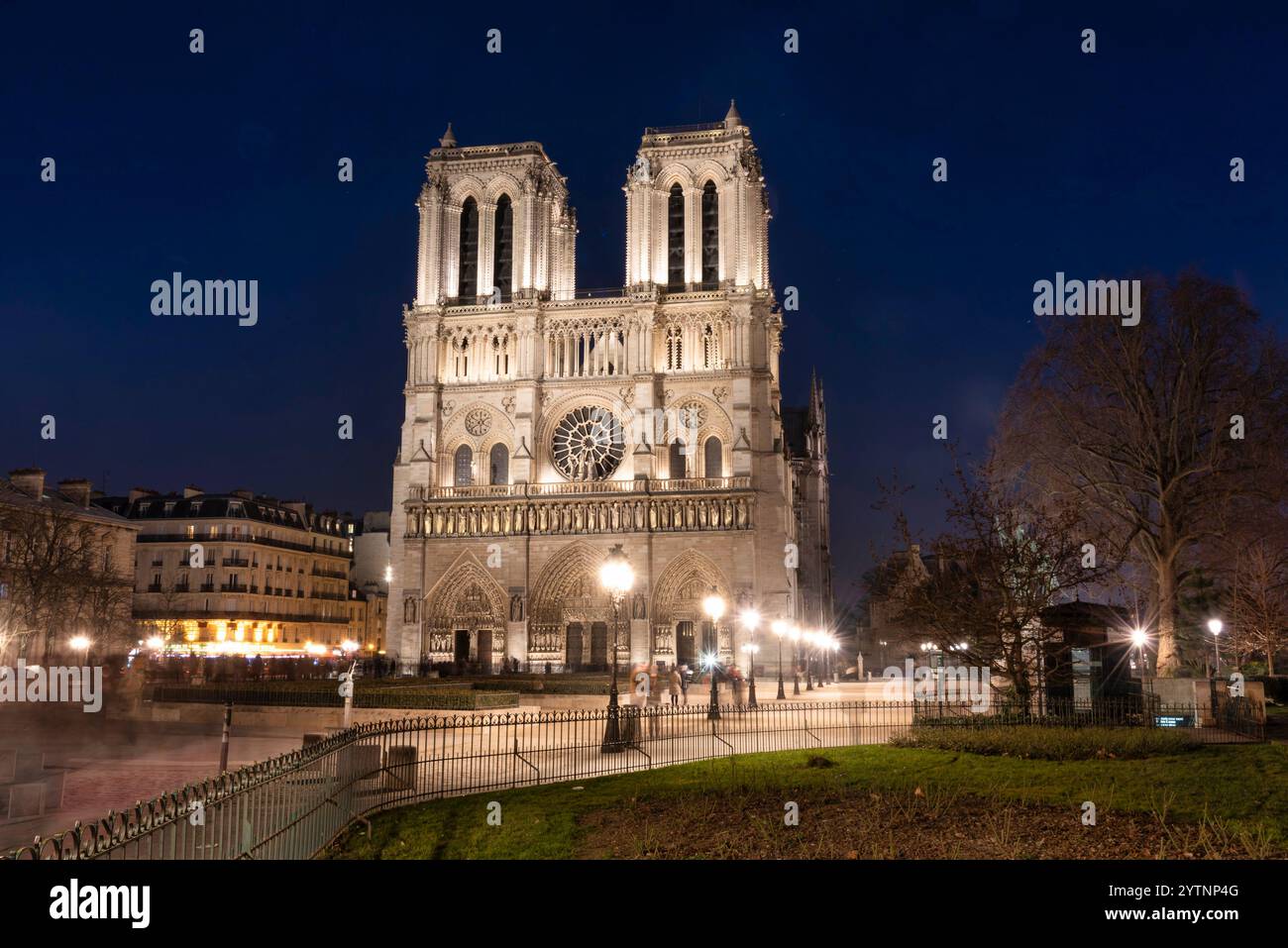 Kathedrale Notre Dame de Paris vor dem Brand, der die Notre Dame am 15 ...