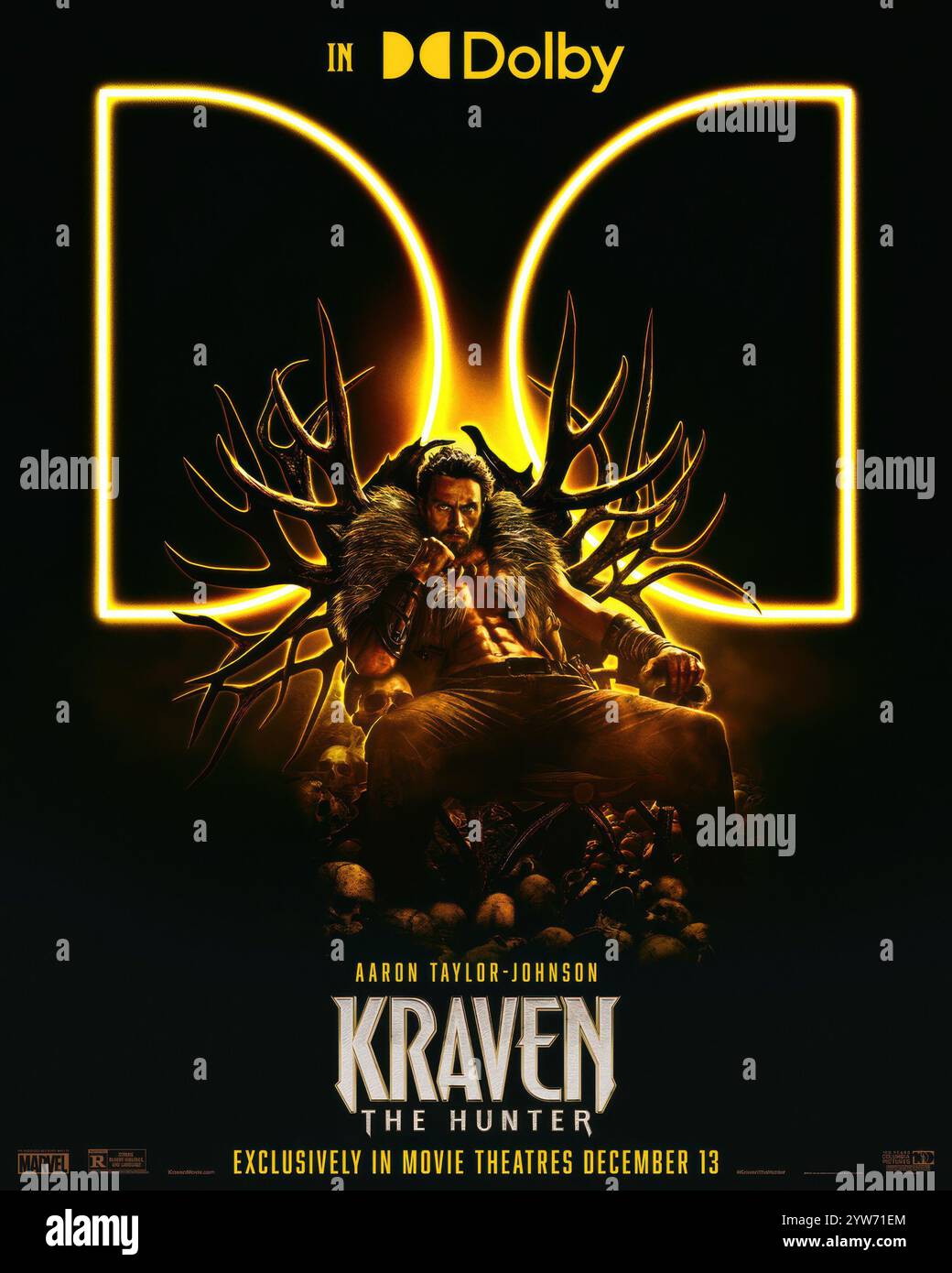 KRAVEN THE HUNTER, US Dolby Poster, Aaron Taylor-Johnson als Kraven ...