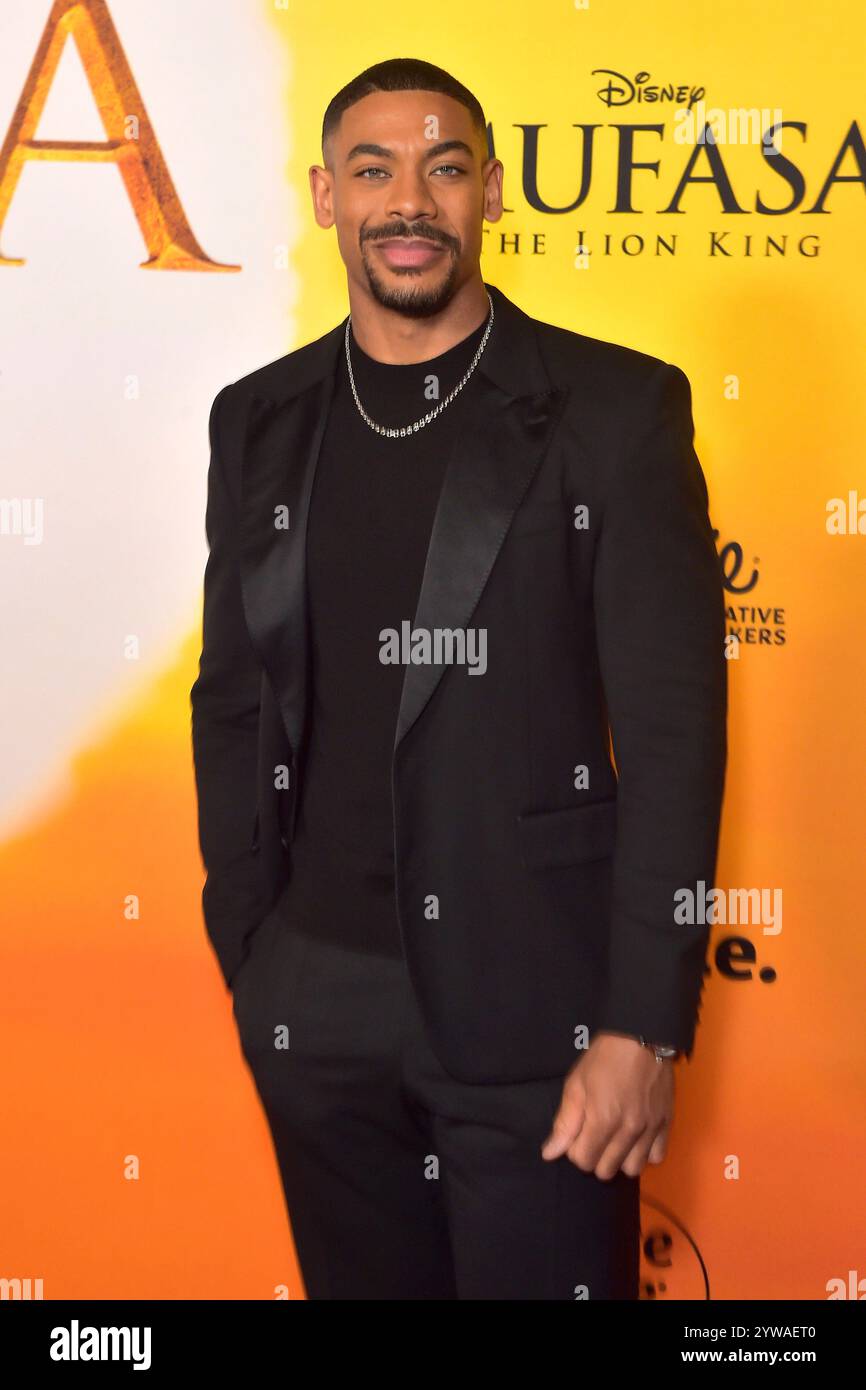 Aaron Pierre bei der Weltpremiere des Kinofilms Mufasa: Der König der ...