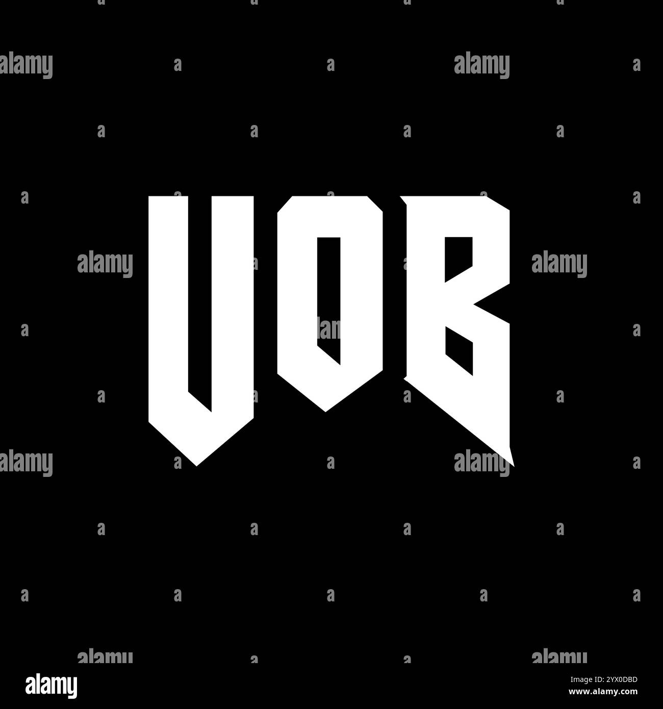 UOB-Letter-Logo für Technologieunternehmen. Farbkombination mit UOB ...