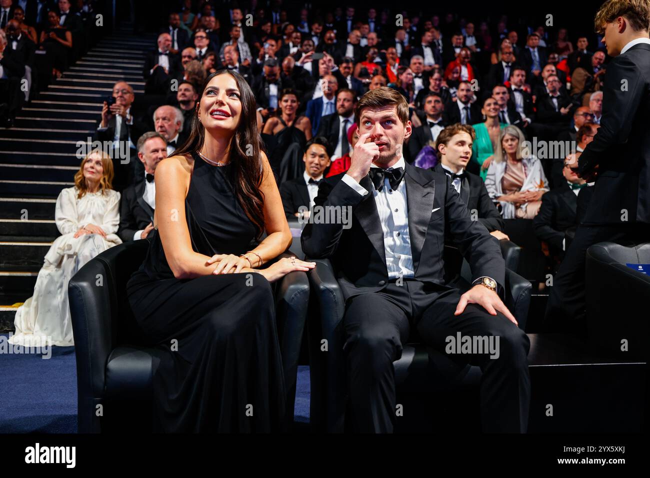 VERSTAPPEN Max, Red Bull Racing, FIA Formel 1, Porträt mit seiner Frau ...