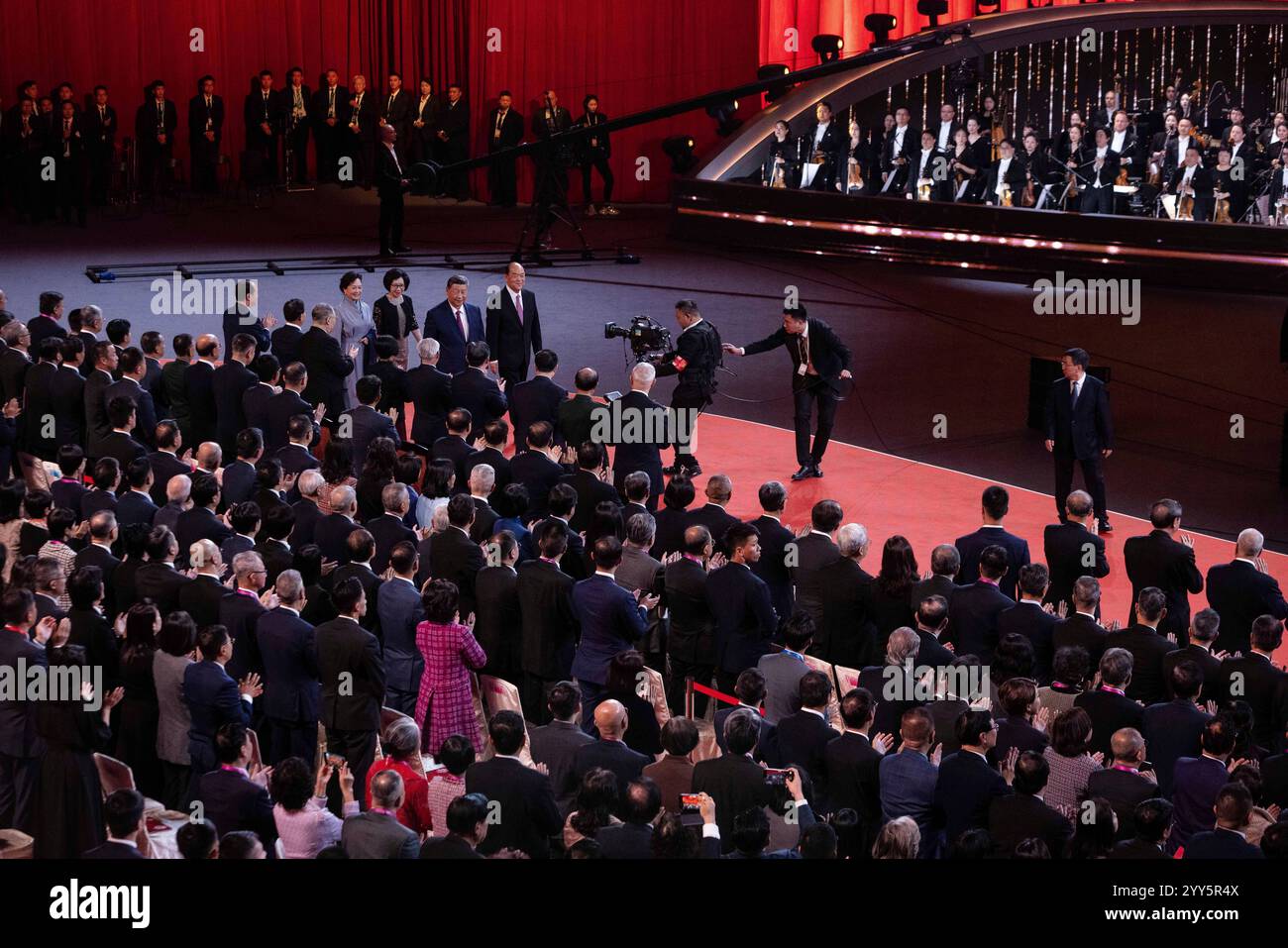 China's President Xi Jinping arrives with his wife Peng Liyuan and ...