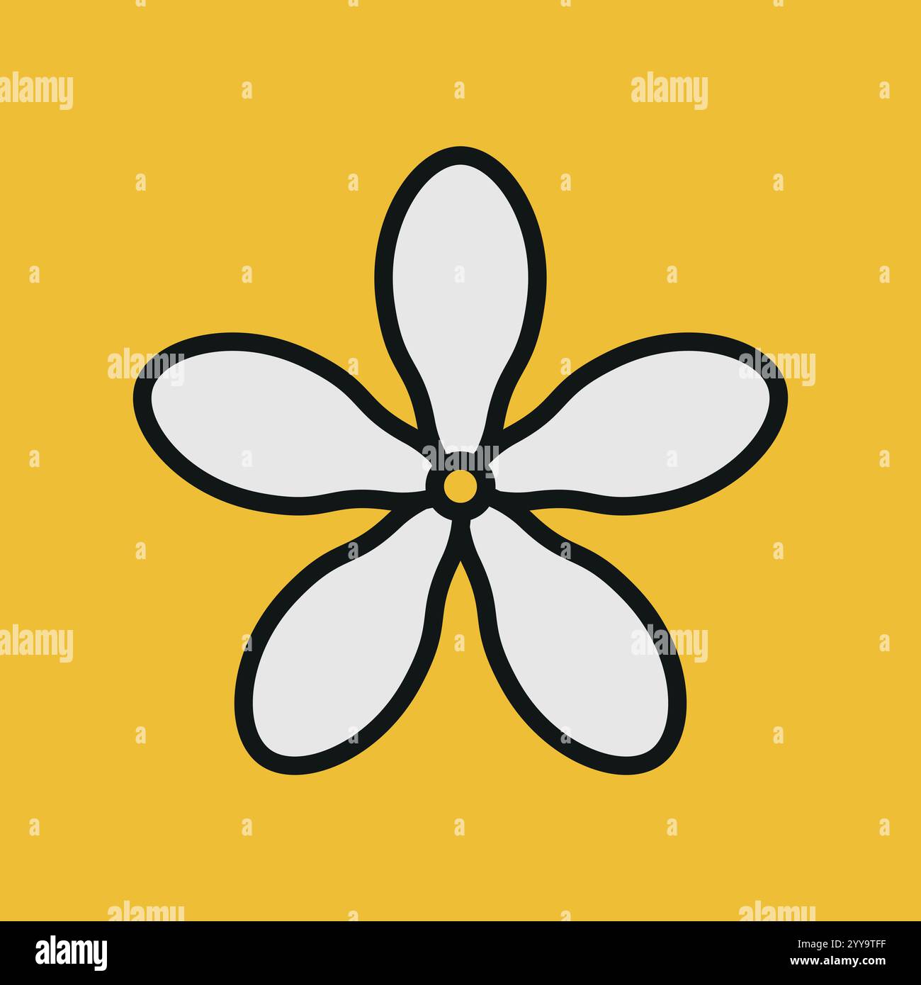 Jasmin Flower Icon präsentiert ein zartes und duftendes Design, perfekt ...