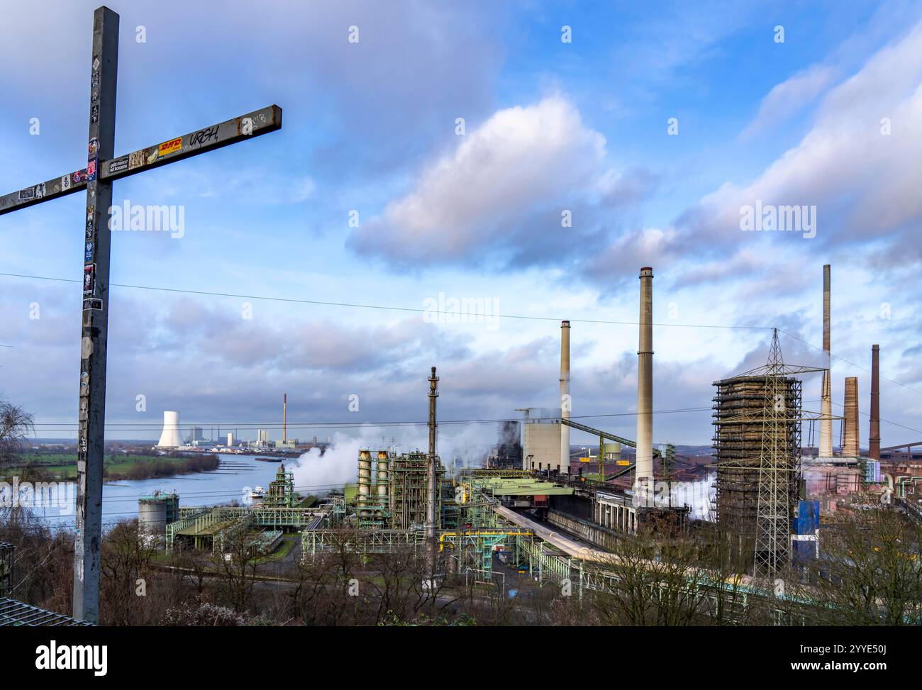 ThyssenKrupp Steel Werk Duisburg-Marxloh, am Rhein, Hochöfen 1 und 2 ...