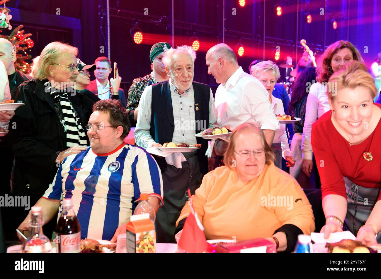 Frank Zander, Dieter Hallervorden, Kai Wegner und Franziska Giffey bei ...