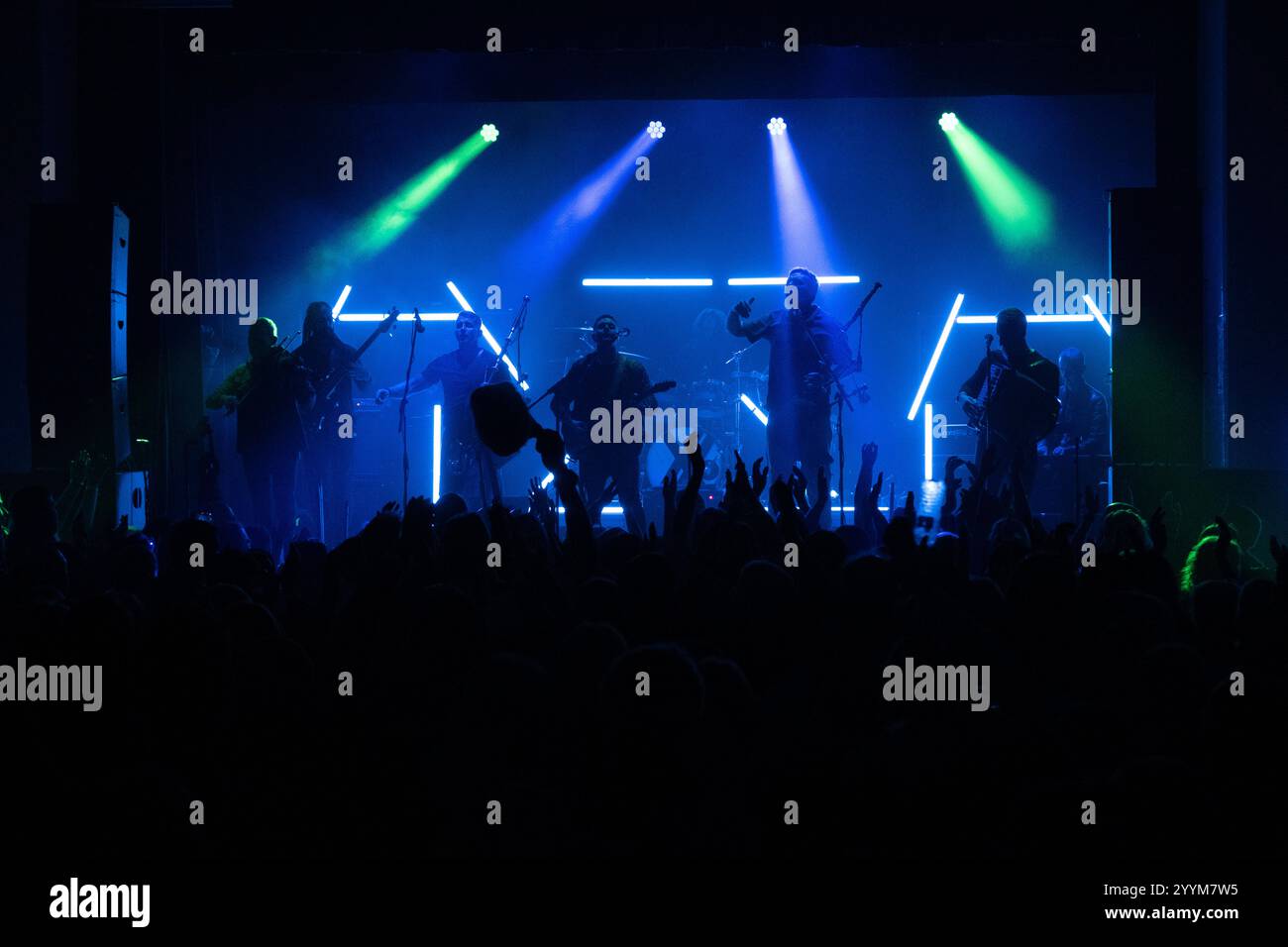 Hawick, Großbritannien. Dezember 2024. Skerryvore, Konzert, Hawick Town ...