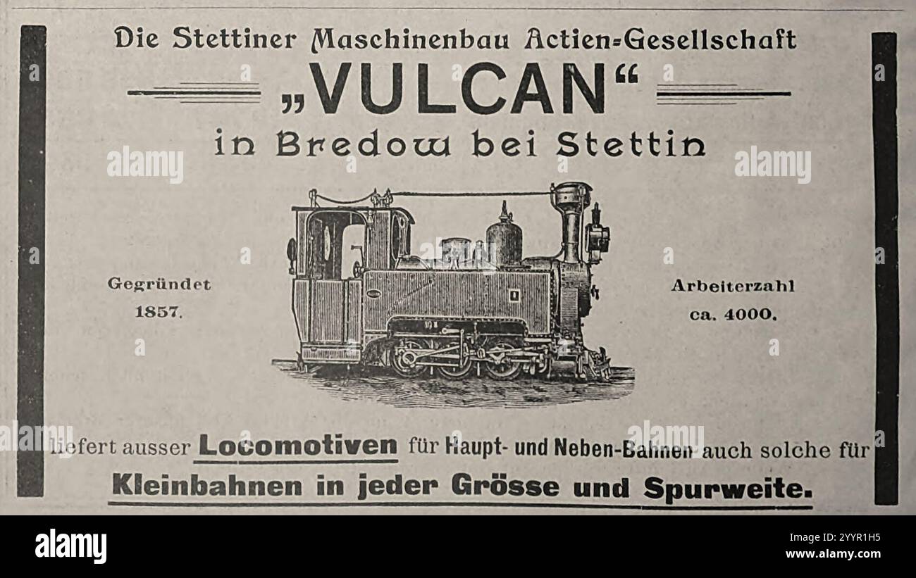 Die Stettiner Maschinenbau Actien-Gesellschaft'VULCAN' in Bredow bei ...